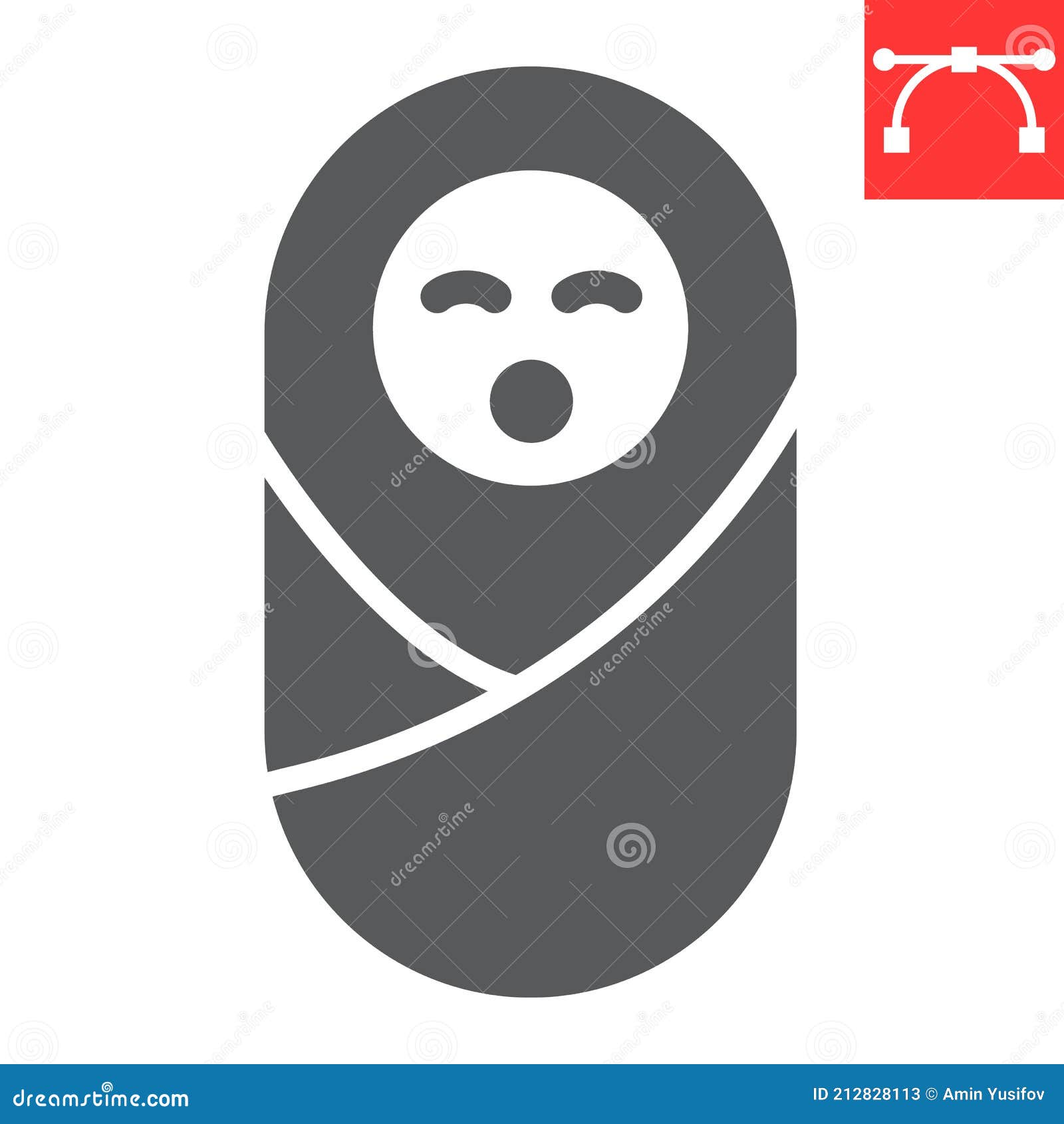 Newborn Glyph Icon, Baby and Infant, Neonate Vector Icon, Vector ...