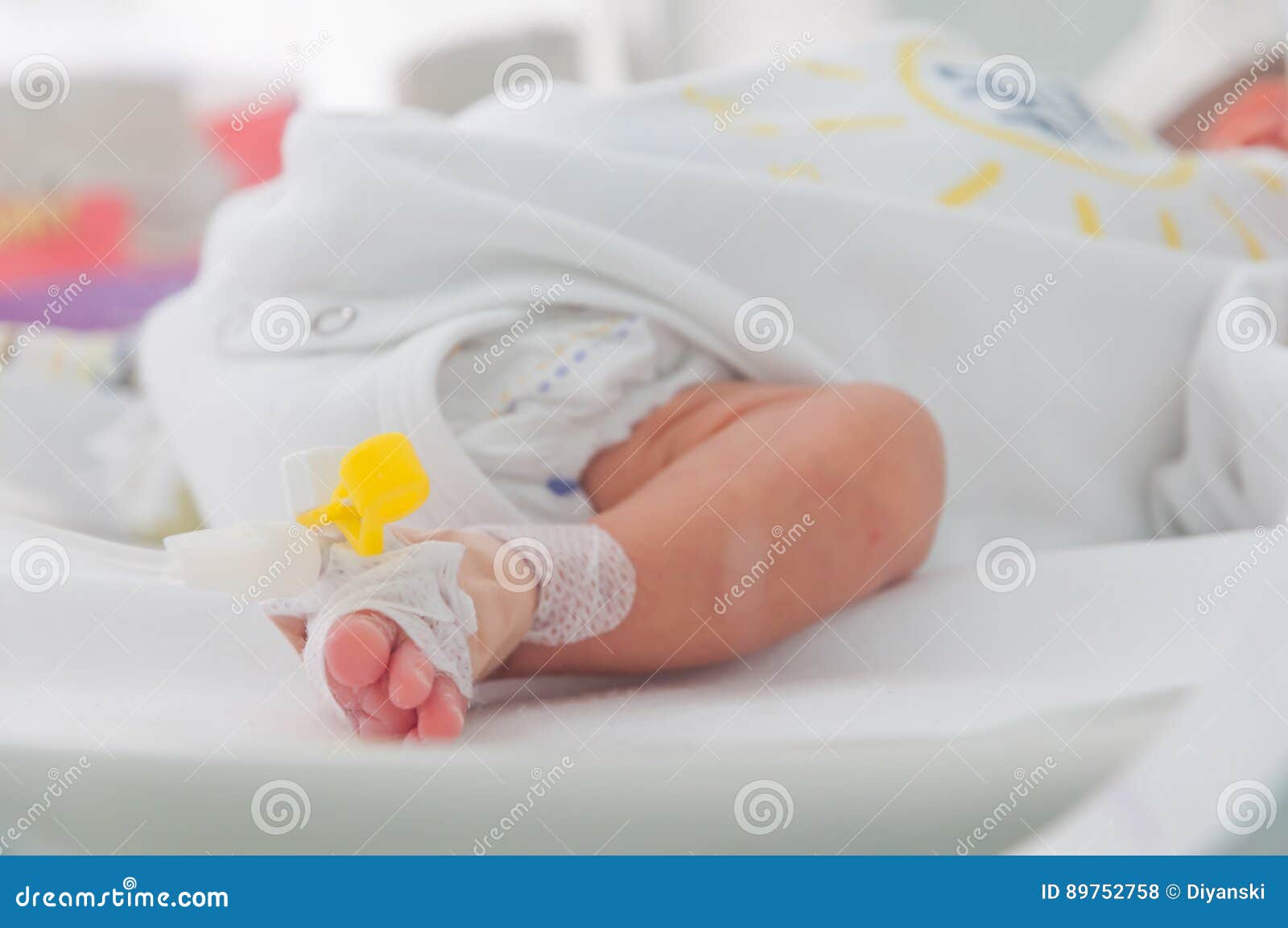 Newborn Innocent Baby Sleeping in an Incubator Editorial Stock Photo ...