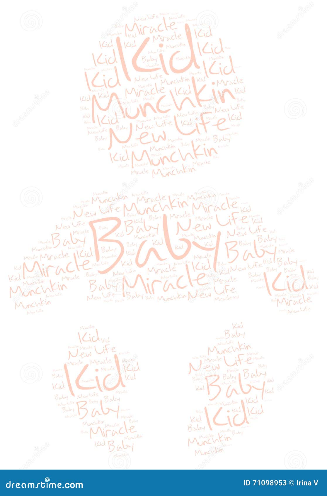 Newborn Little Baby: Word Cloud Tag Stock Illustration - Illustration ...