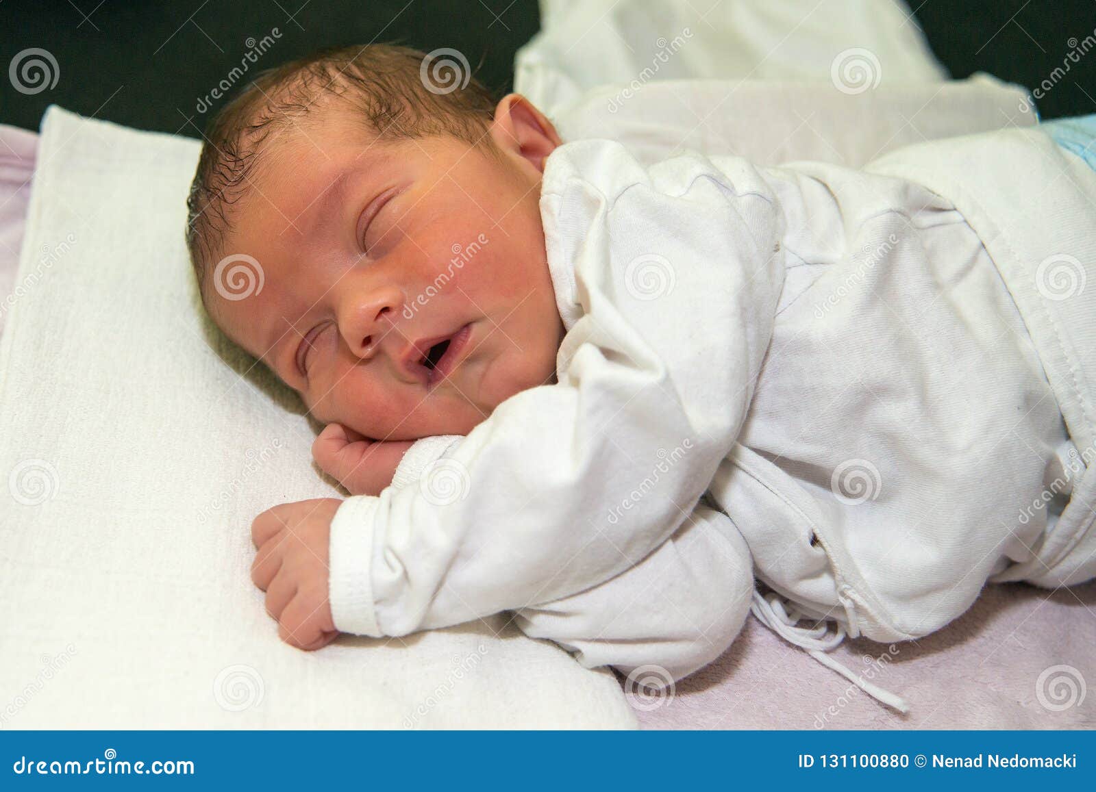 The Newborn Old 3 Days is Sleeping Stock Photo - Image of innocence ...
