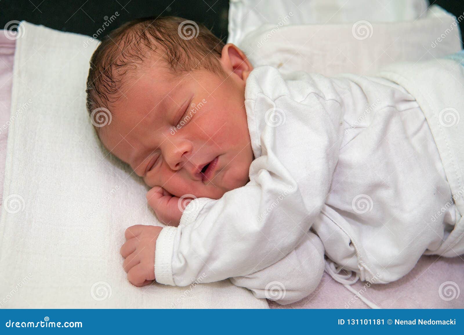 The Newborn Old 3 Days is Sleeping Stock Image - Image of childhood ...