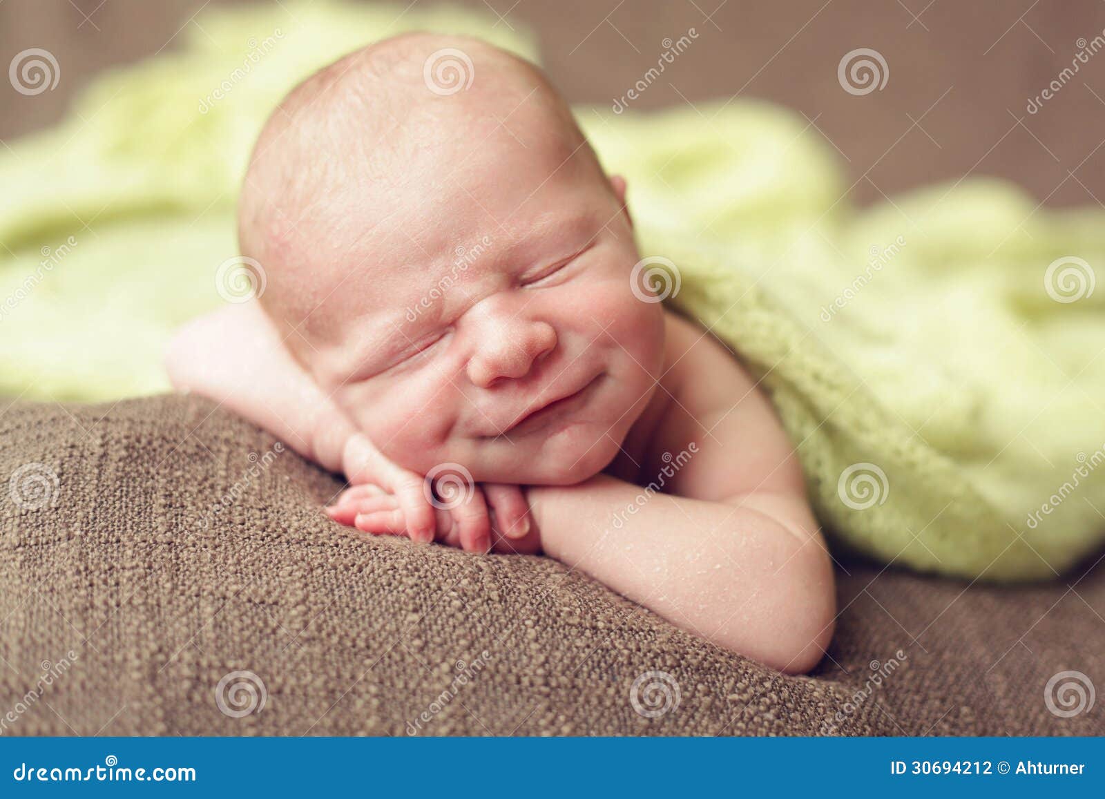 Newborn Smile stock photo. Image of elbows, beautiful - 30694212