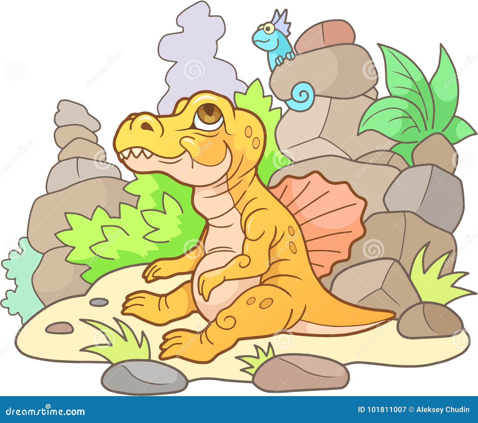 Newborn Spinosaurus, Cute Illustration | CartoonDealer.com #101569254