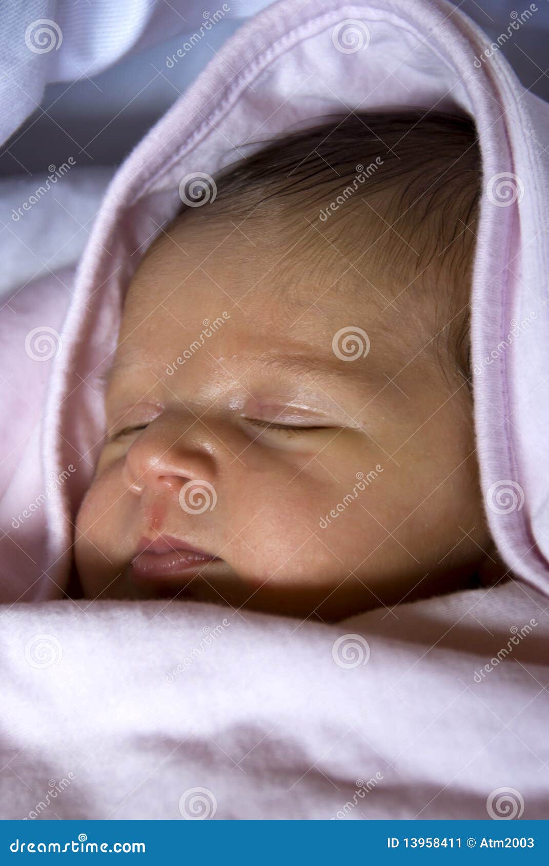Newborn - Sweet sleeping stock image. Image of cute, closed - 13958411