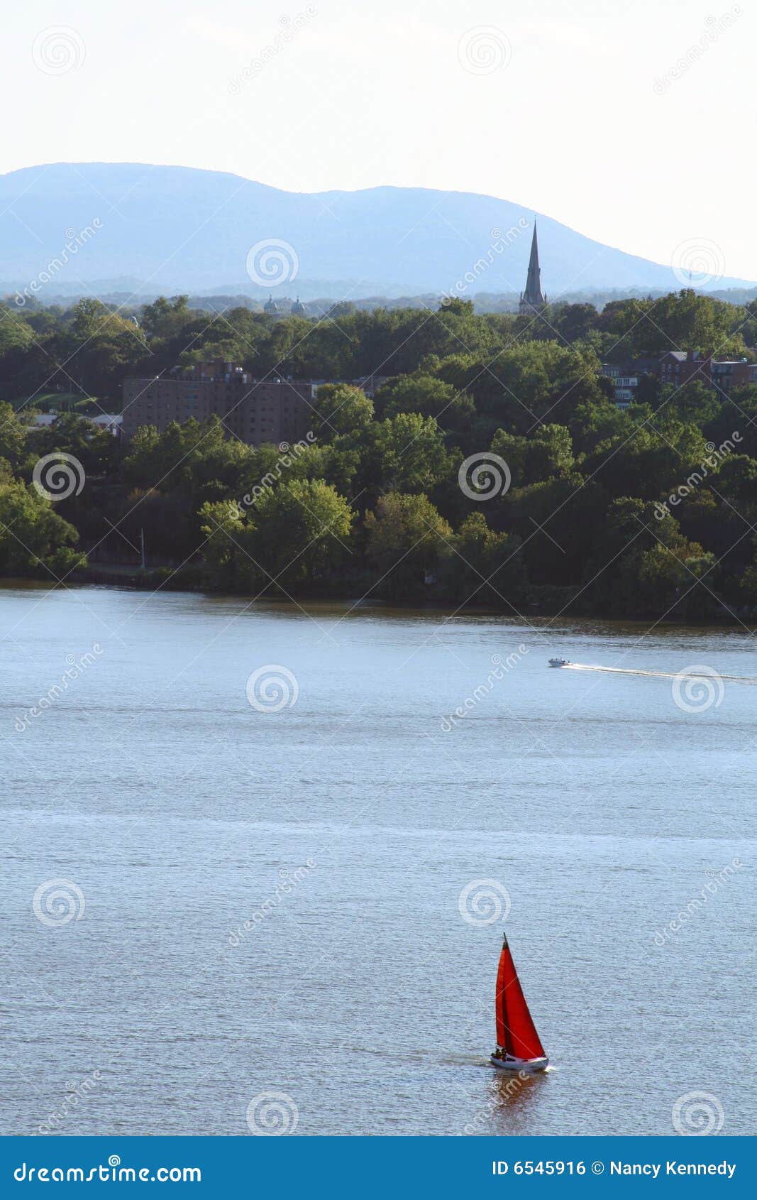 Newburgh, NY Waterfront stock photo. Image of scenic, sailboat - 6545916