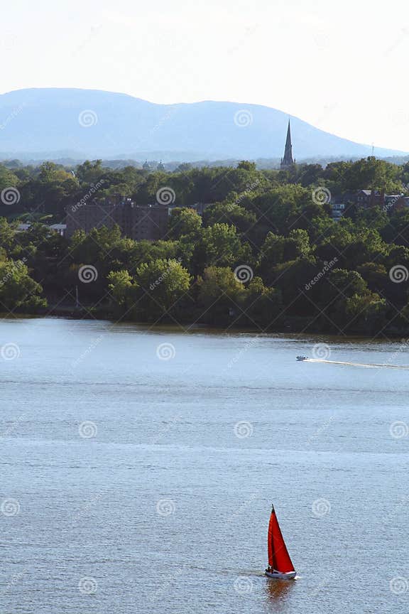 Newburgh, NY Waterfront stock photo. Image of scenic, sailboat - 6545916