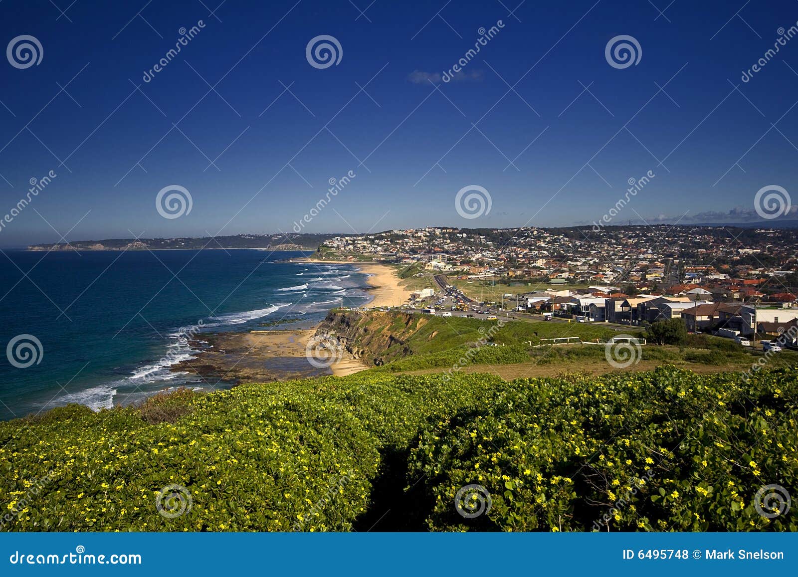Newcastle Coast View 1 stock photo. Image of beach, travel - 6495748