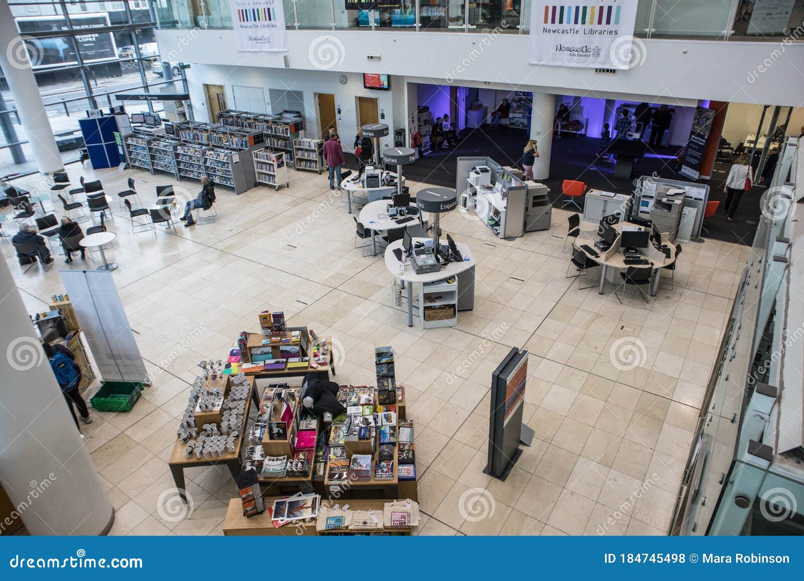 Interior View of the Inside of Newcastle City Library Looking Down upon ...