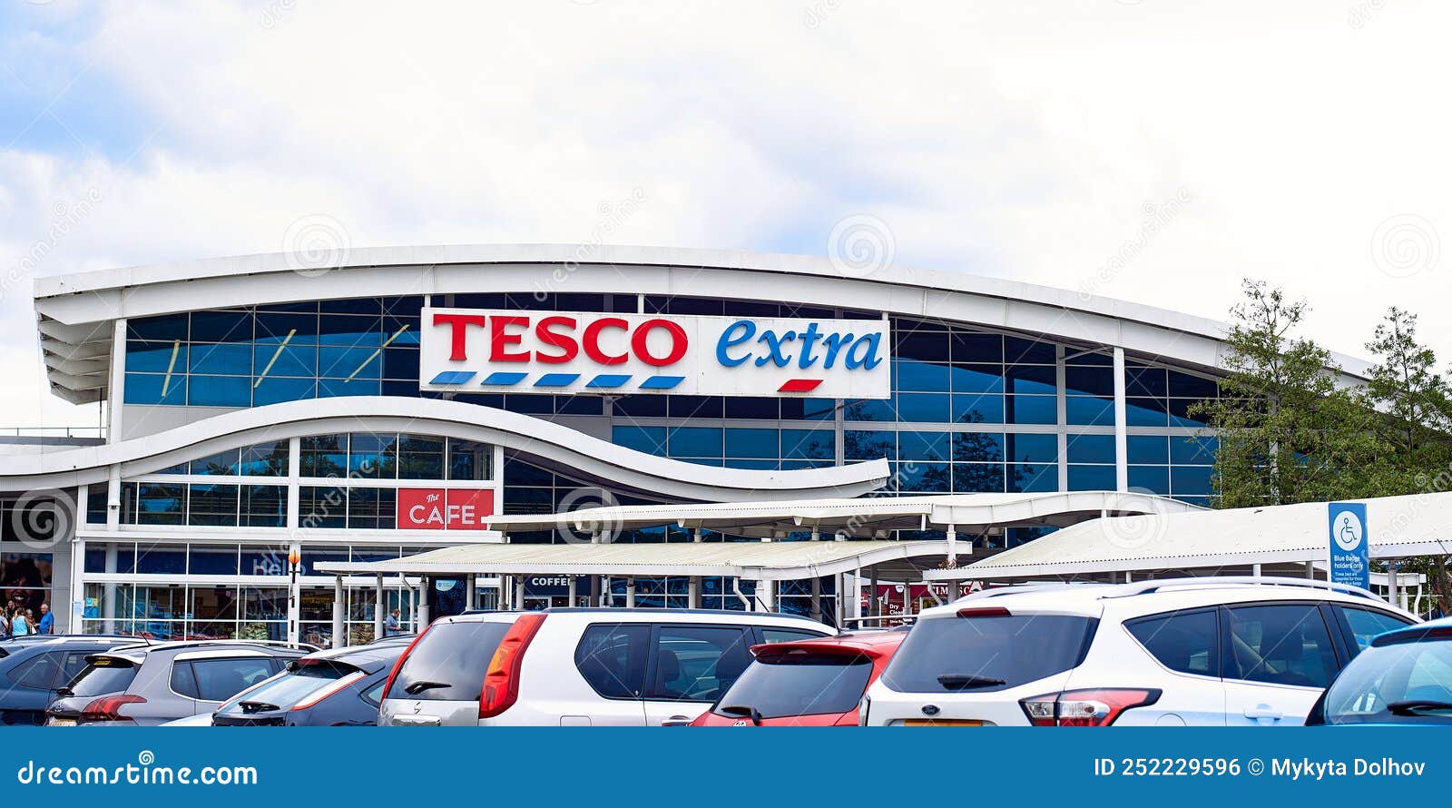 Tesco Extra Supermarket Logo Advertising Sign Editorial Image