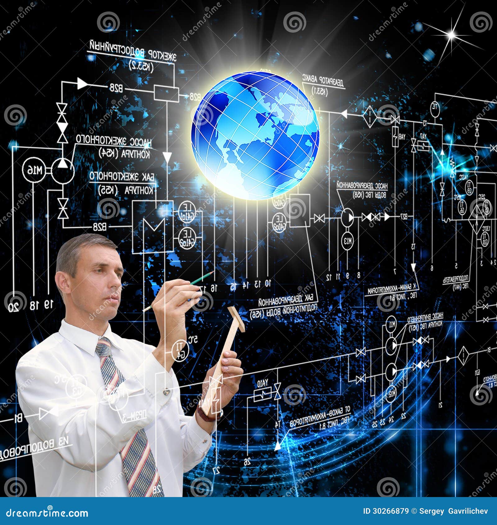 The Newest Internet Technologies.Cyber Safety Stock Image - Image of ...