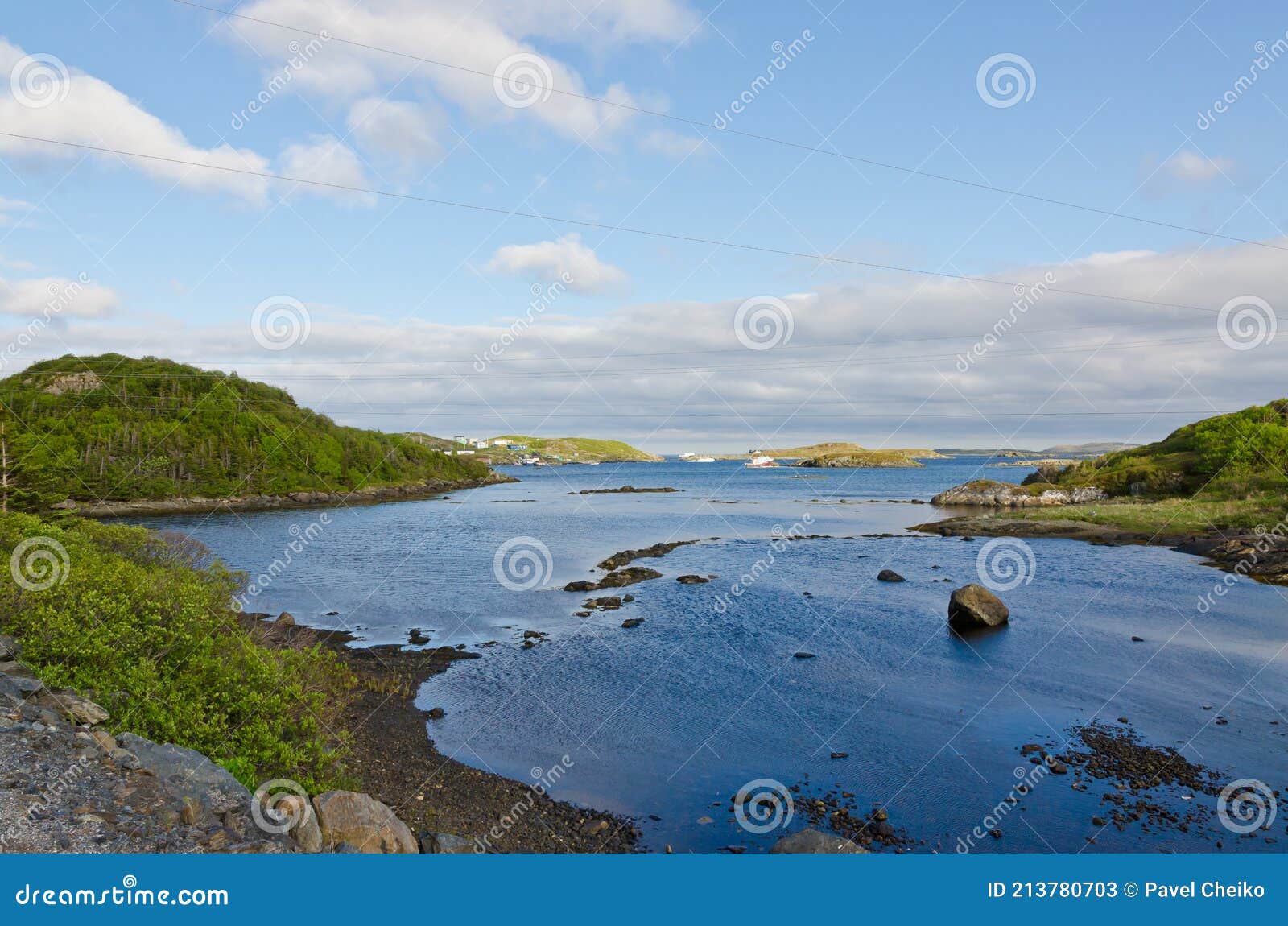 Newfoundland coast stock image. Image of blue, rocky - 213780703