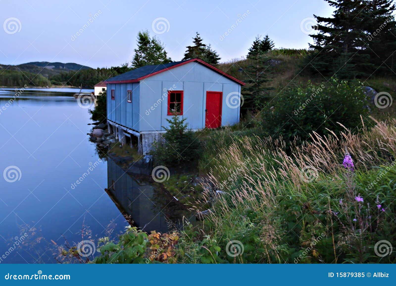 Newfoundland fishing shack stock image. Image of nature - 15879385