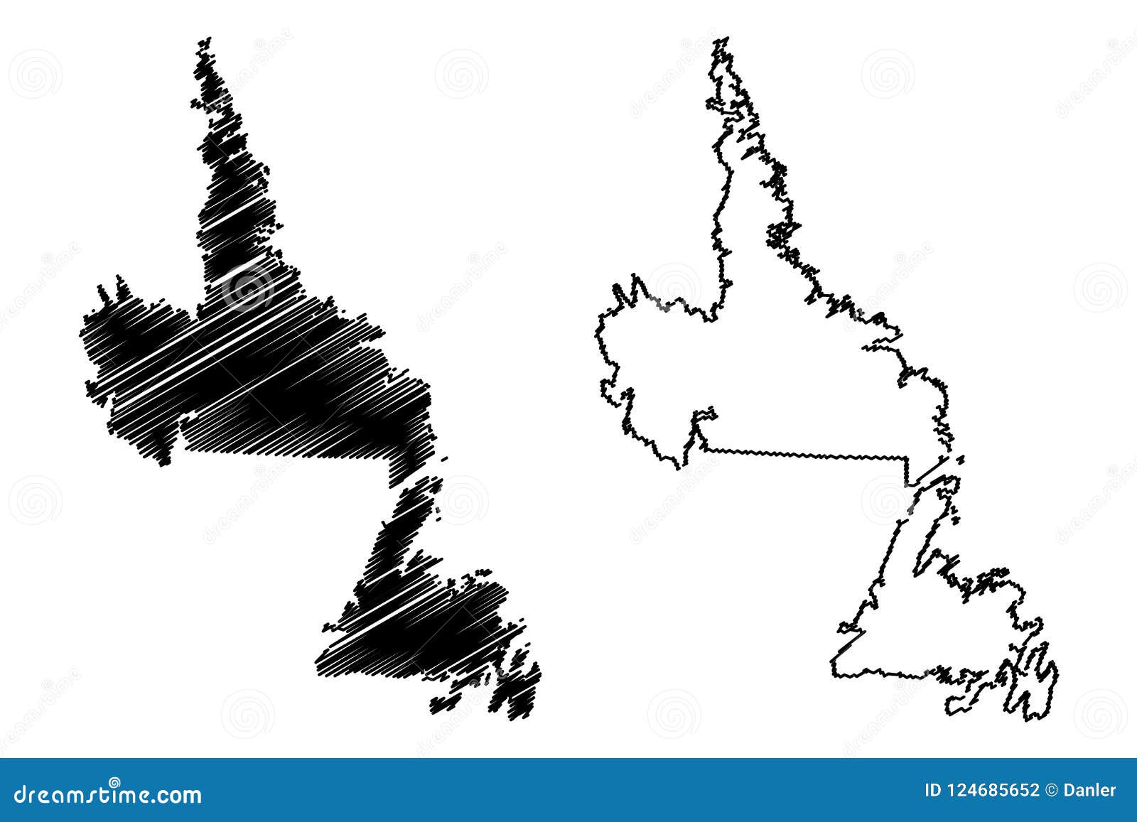 Newfoundland and Labrador Canada Map Vector Stock Vector - Illustration ...