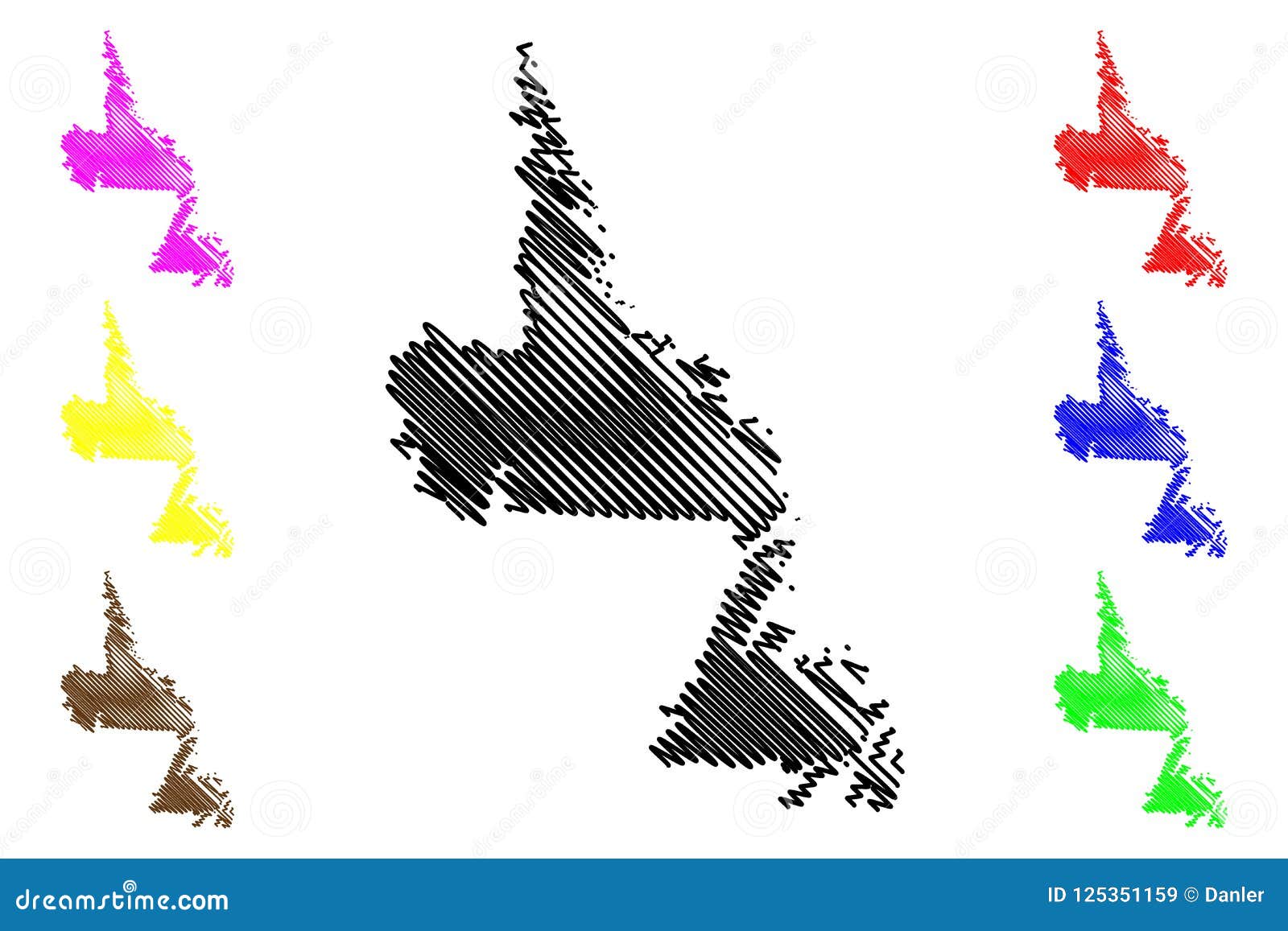 Newfoundland and Labrador Canada Map Vector Stock Vector - Illustration ...