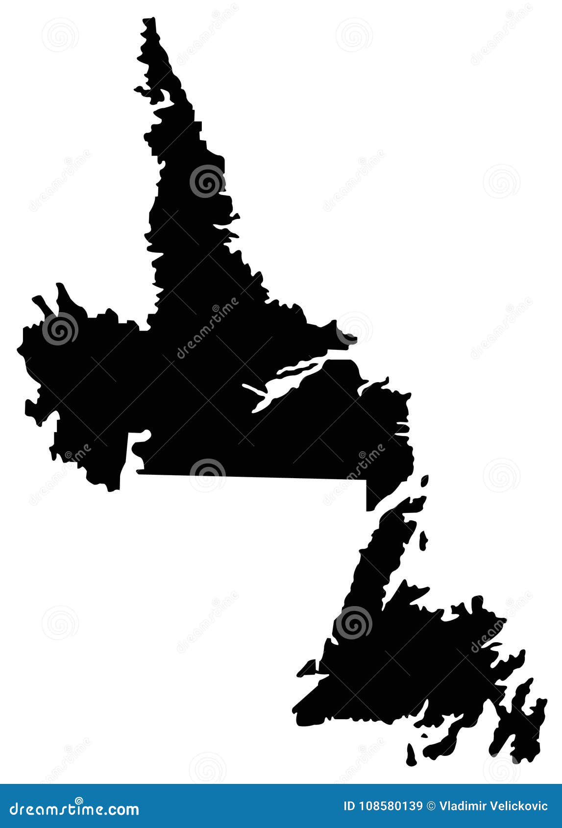 Newfoundland and Labrador Map - Province in Eastern Canada Stock Vector ...