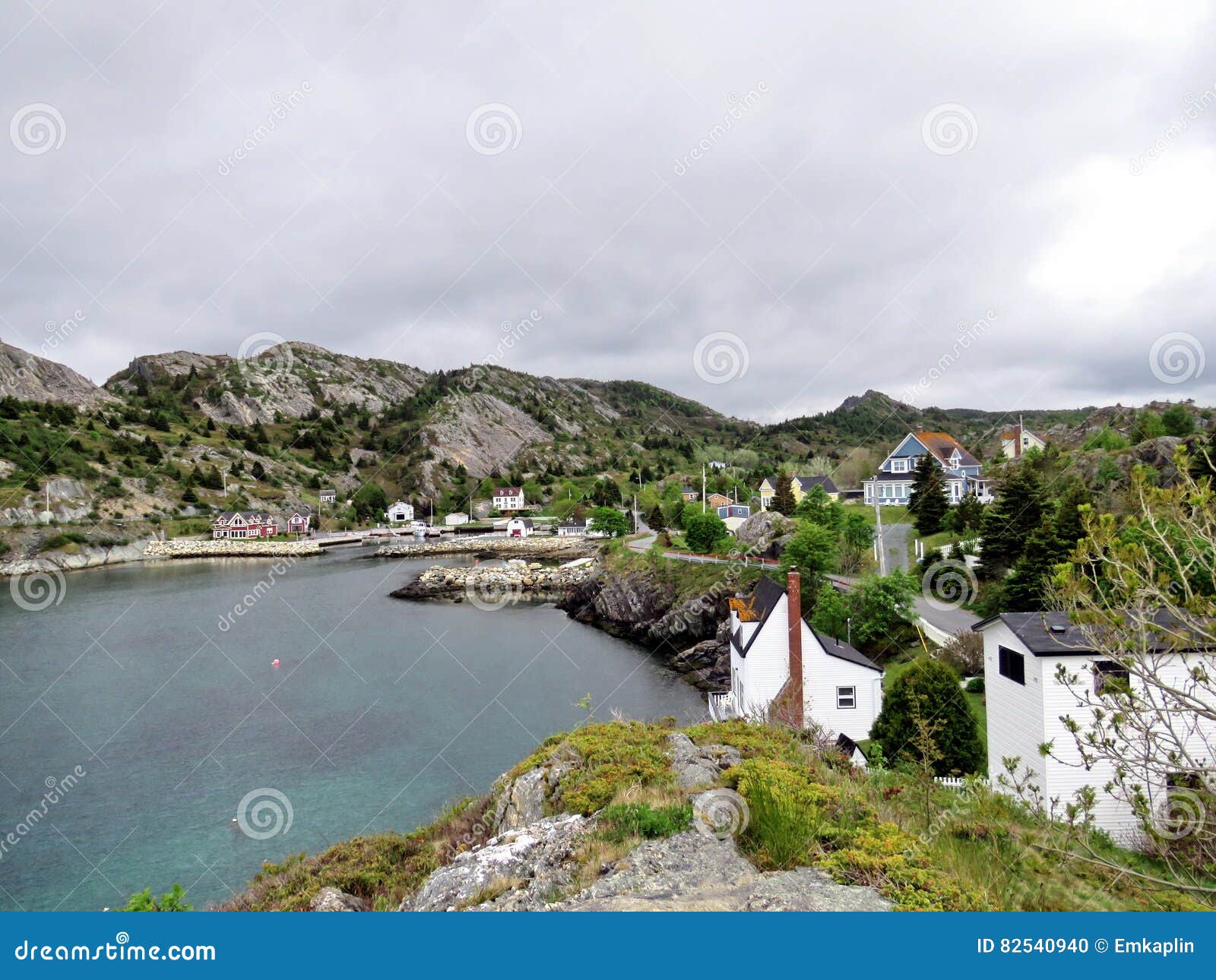 Newfoundland View of Brigus 2016 Stock Photo - Image of gray ...