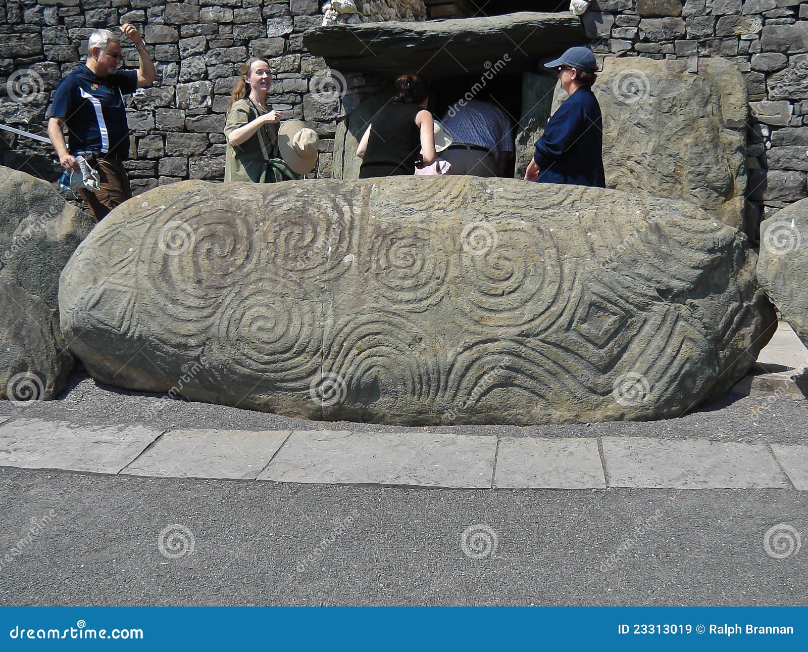 Newgrange Passage Tomb, A UNESCO World Heritage Site. Green Field In ...