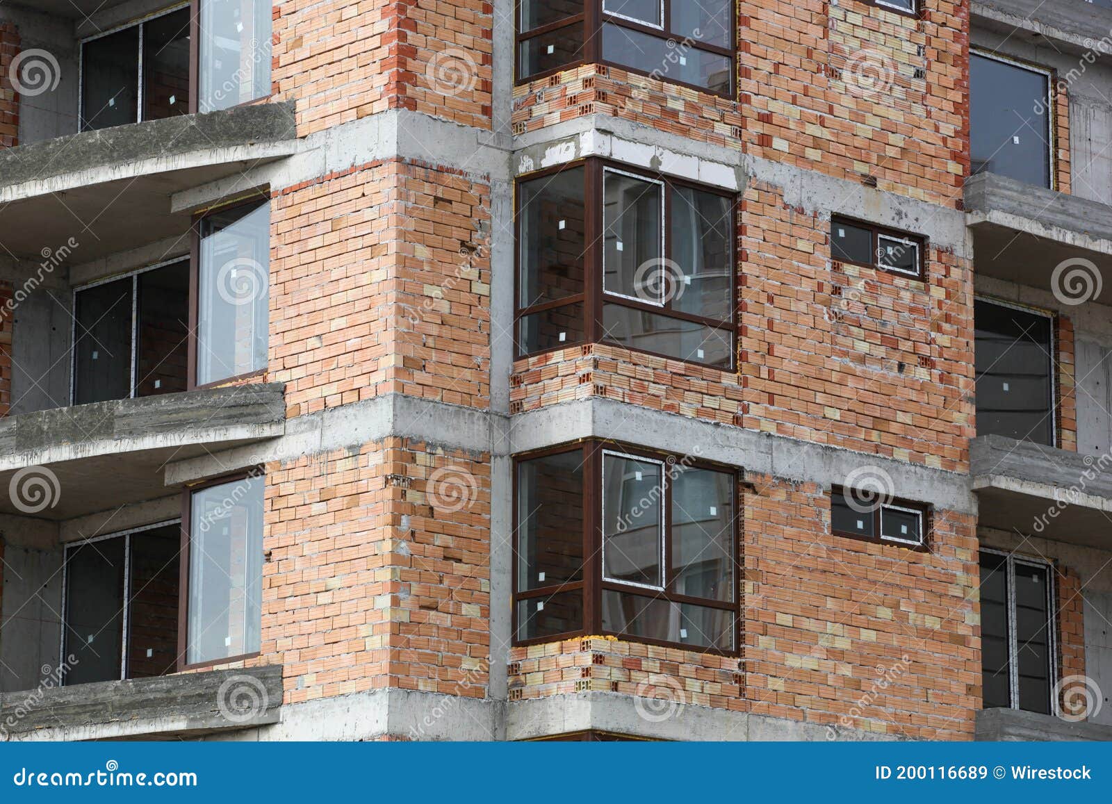 Newly Built Building in a Residential Complex Stock Image - Image of ...