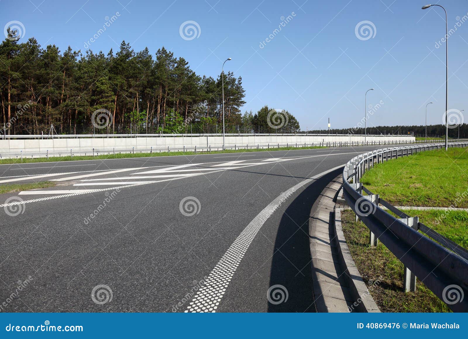 Newly built highway stock photo. Image of tree, long - 40869476