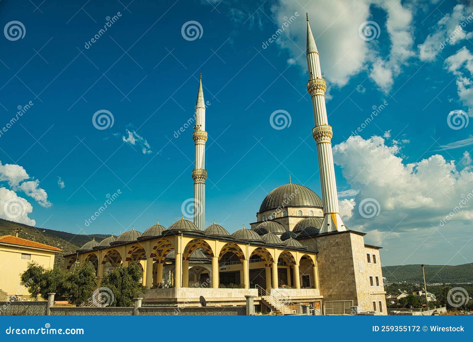Newly Built Mosque in Akbuk, Turkey Stock Photo - Image of place ...