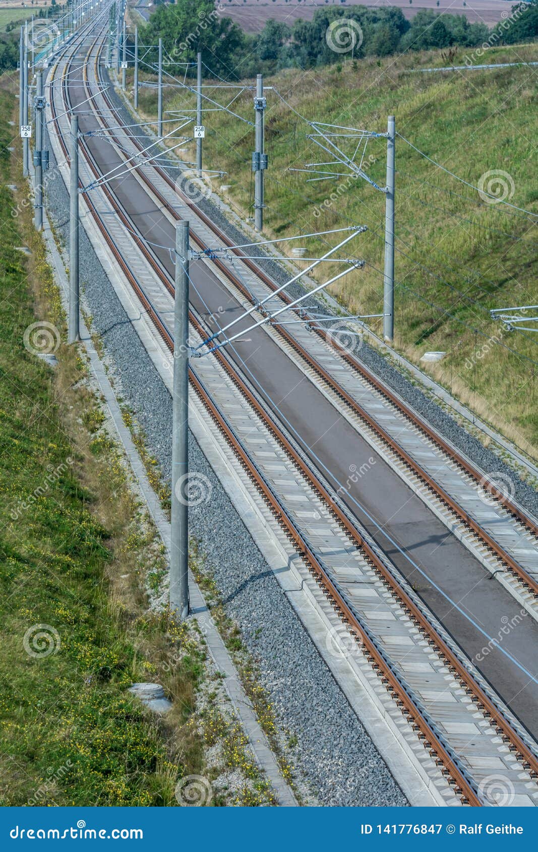 Modern Multi-track Railway Line with Overhead Lines Stock Image - Image ... Modern Multi-track Railway Line with Overhead Lines Stock Image - Image ...