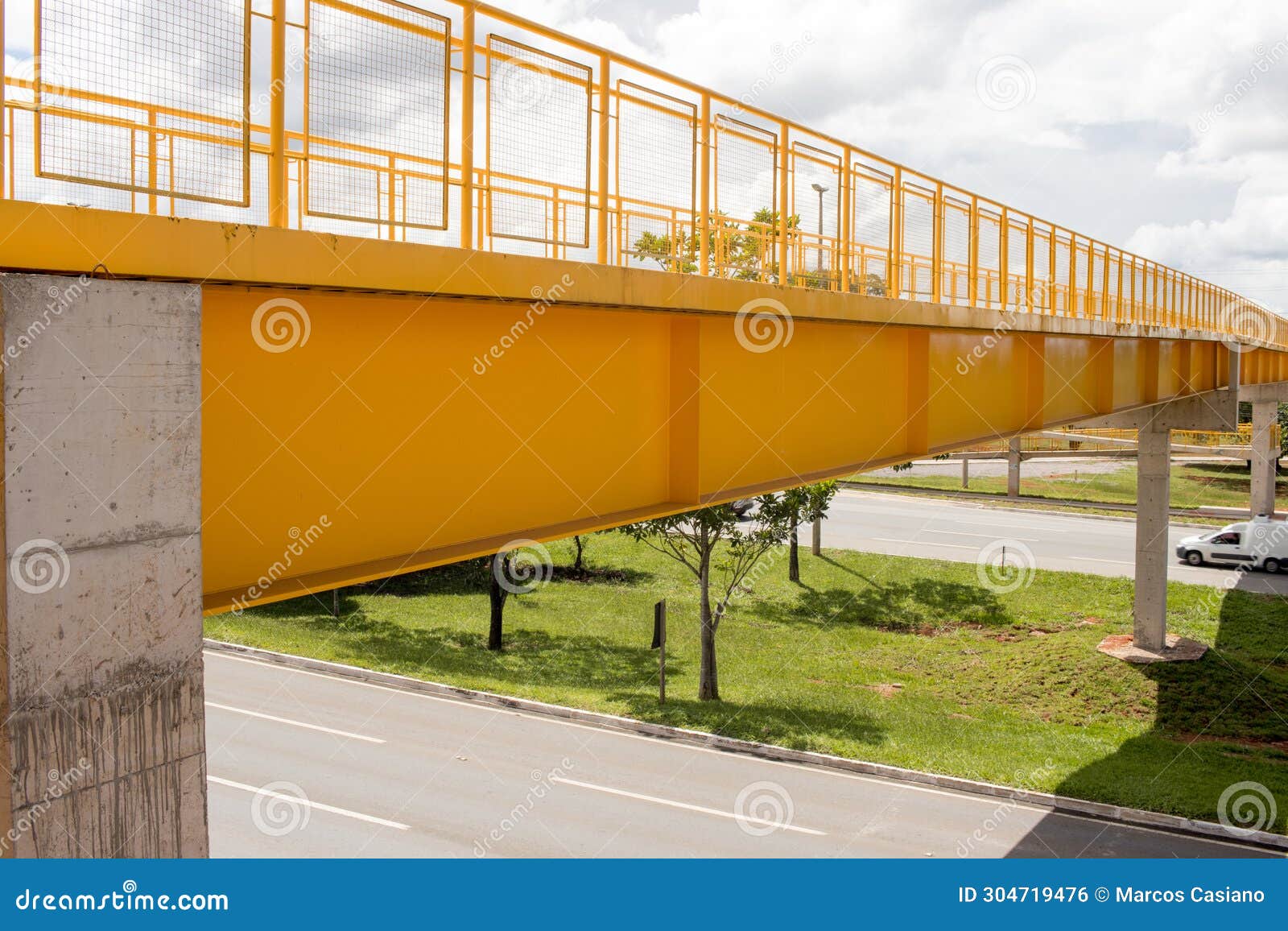 Newly Constructed Elevated Pedestrian Walkway Stock Photo - Image of ...