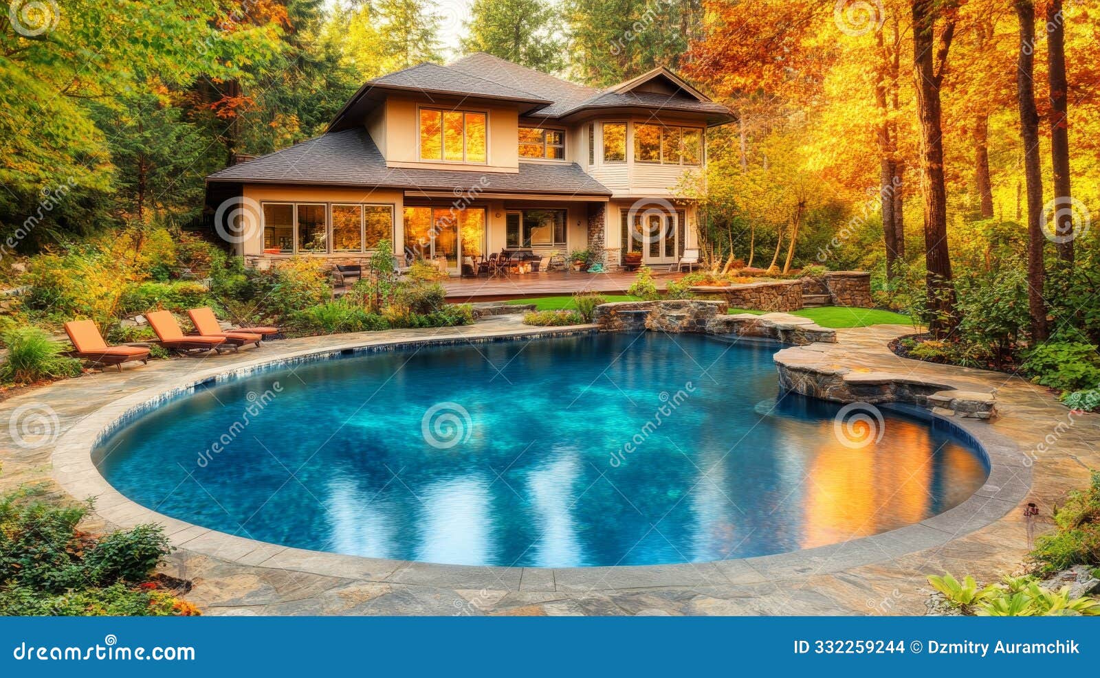 Newly Constructed Rectangular Swimming Pool with Tan Concrete Edges in ...