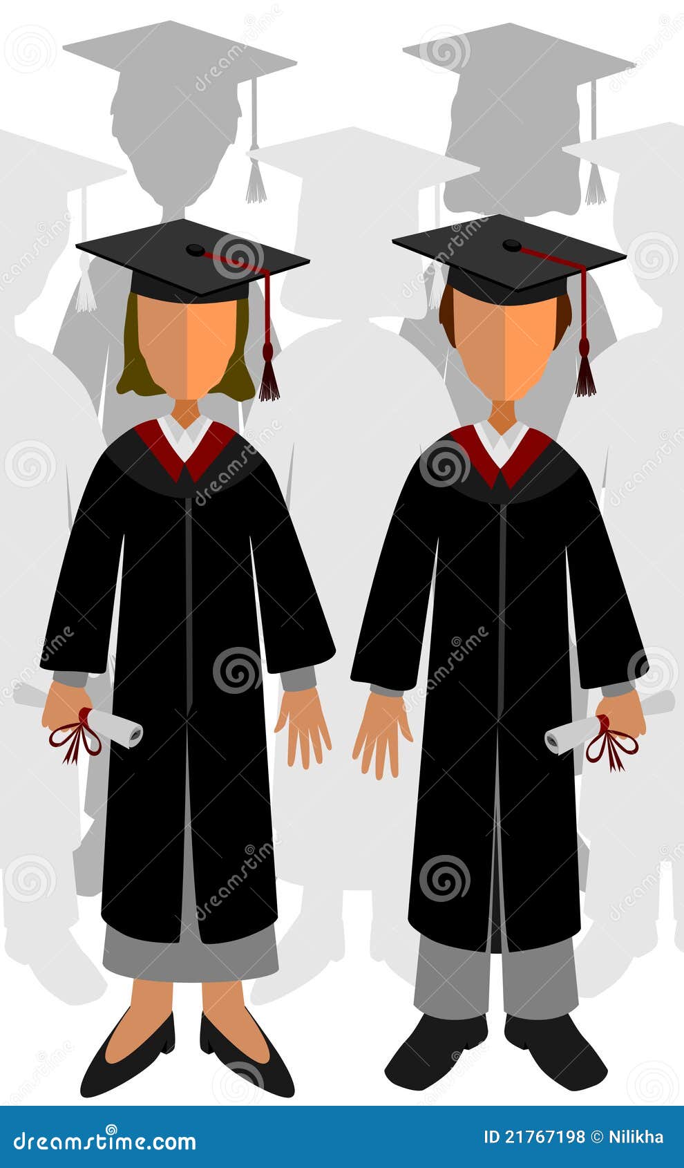 Newly graduates stock illustration. Illustration of diploma - 21767198