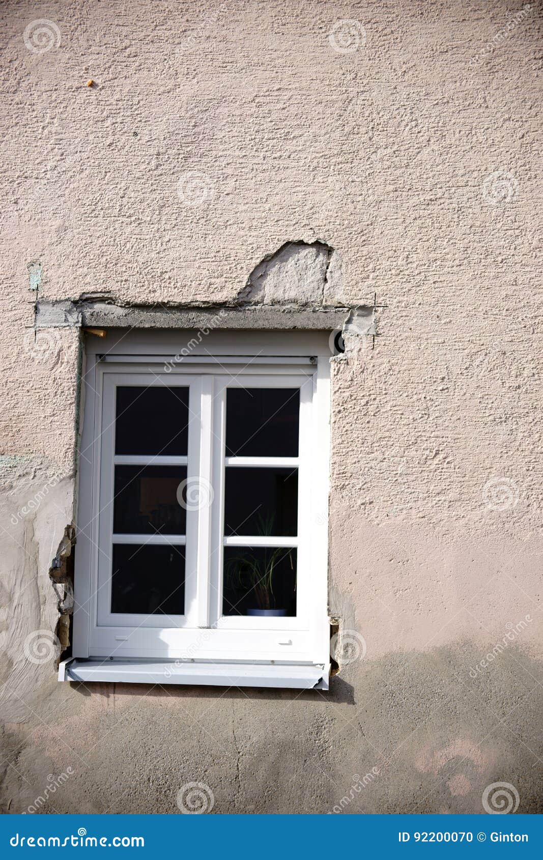 Newly inserted window stock photo. Image of facade, newly - 92200070