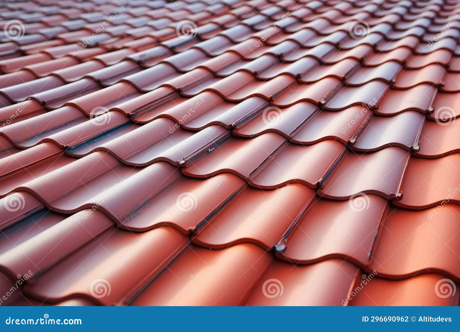 Newly Installed Roof Tiles on a Building Stock Photo - Image of repair ...