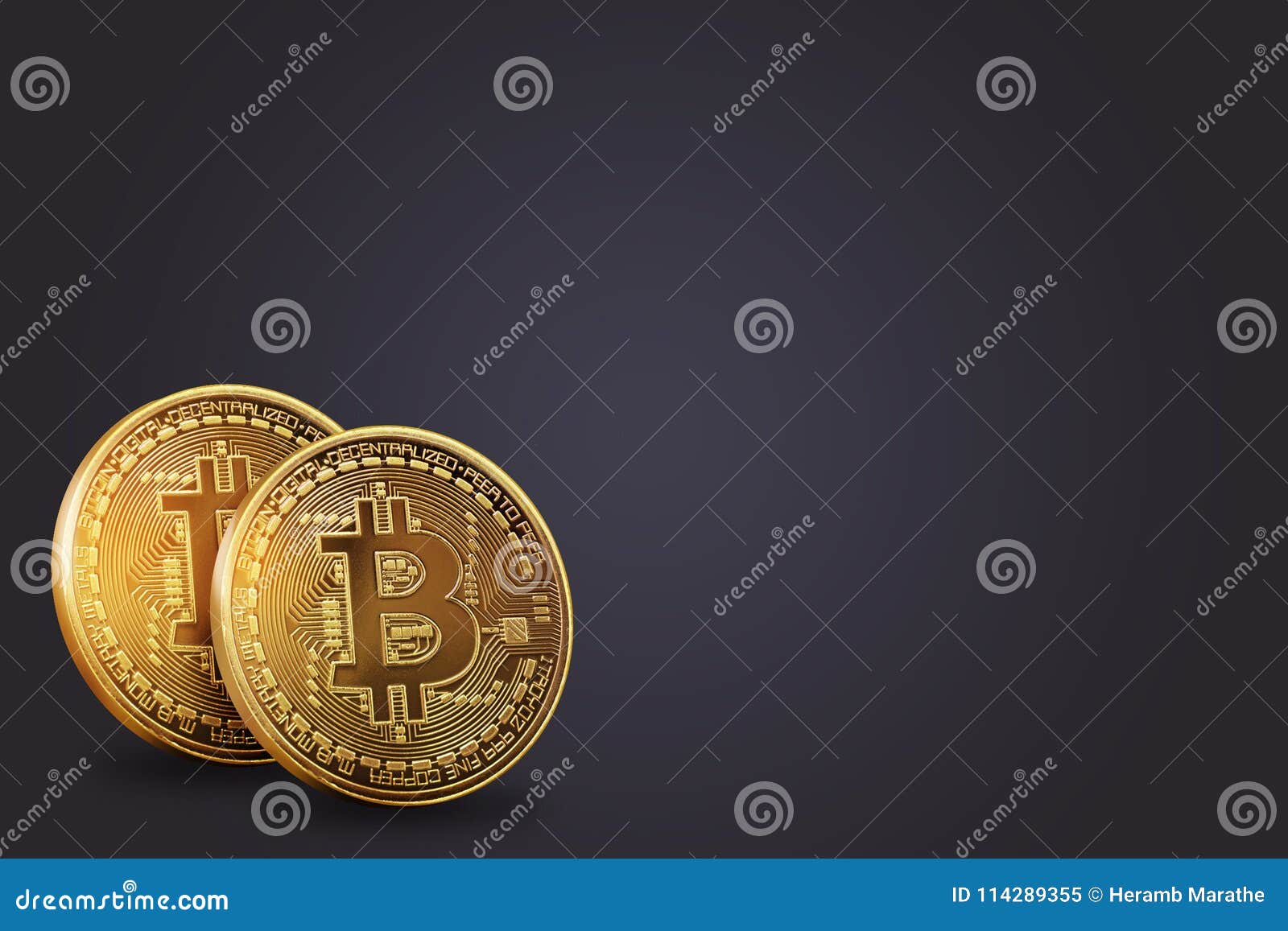 Krypto Currency Bitcoin Background As 3D Wallpaper, Presentation Screen ...
