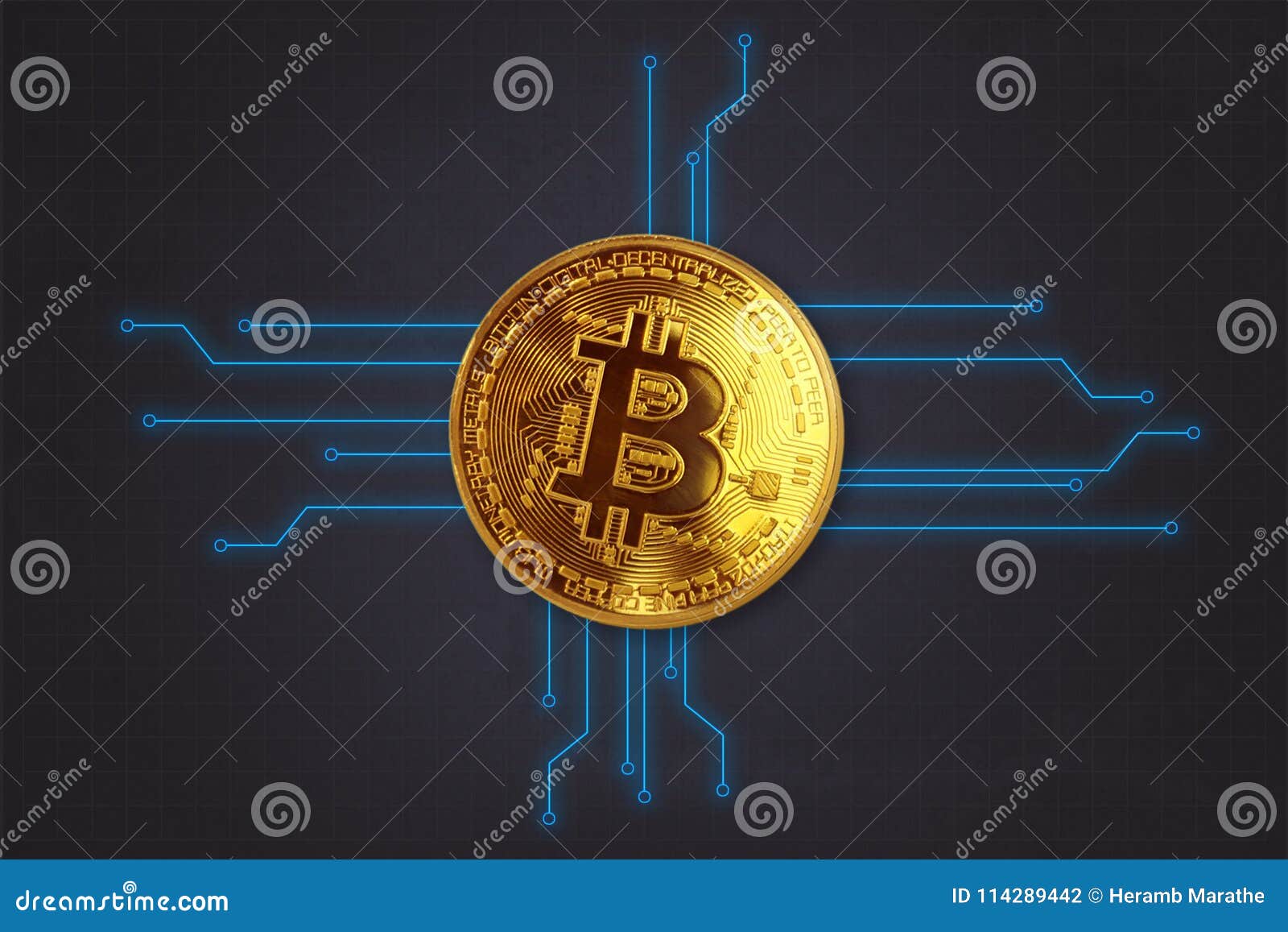 Krypto Currency Bitcoin Background As 3D Wallpaper, Presentation Screen ...