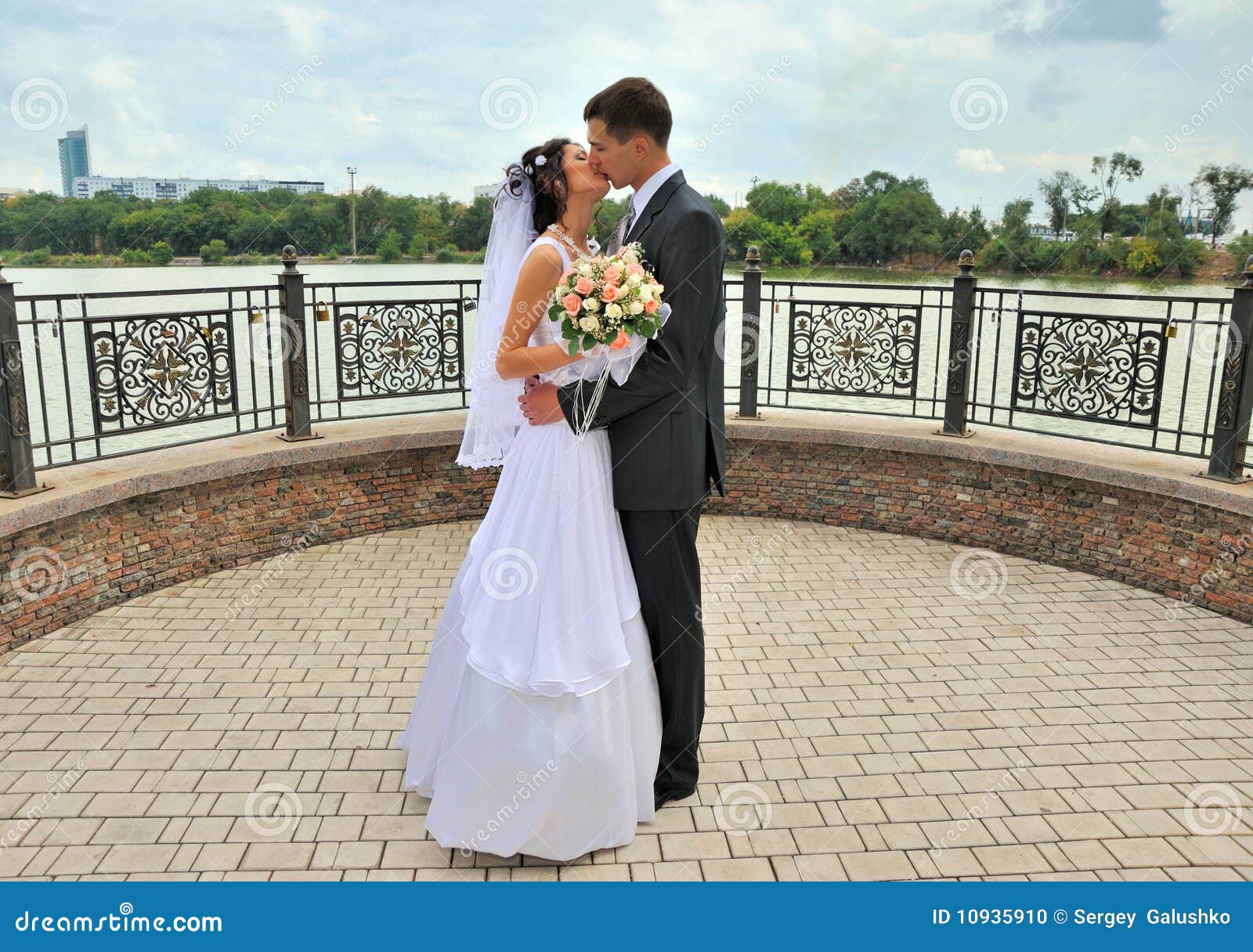 Newly-married couple stock photo. Image of ceremony, romance - 10935910