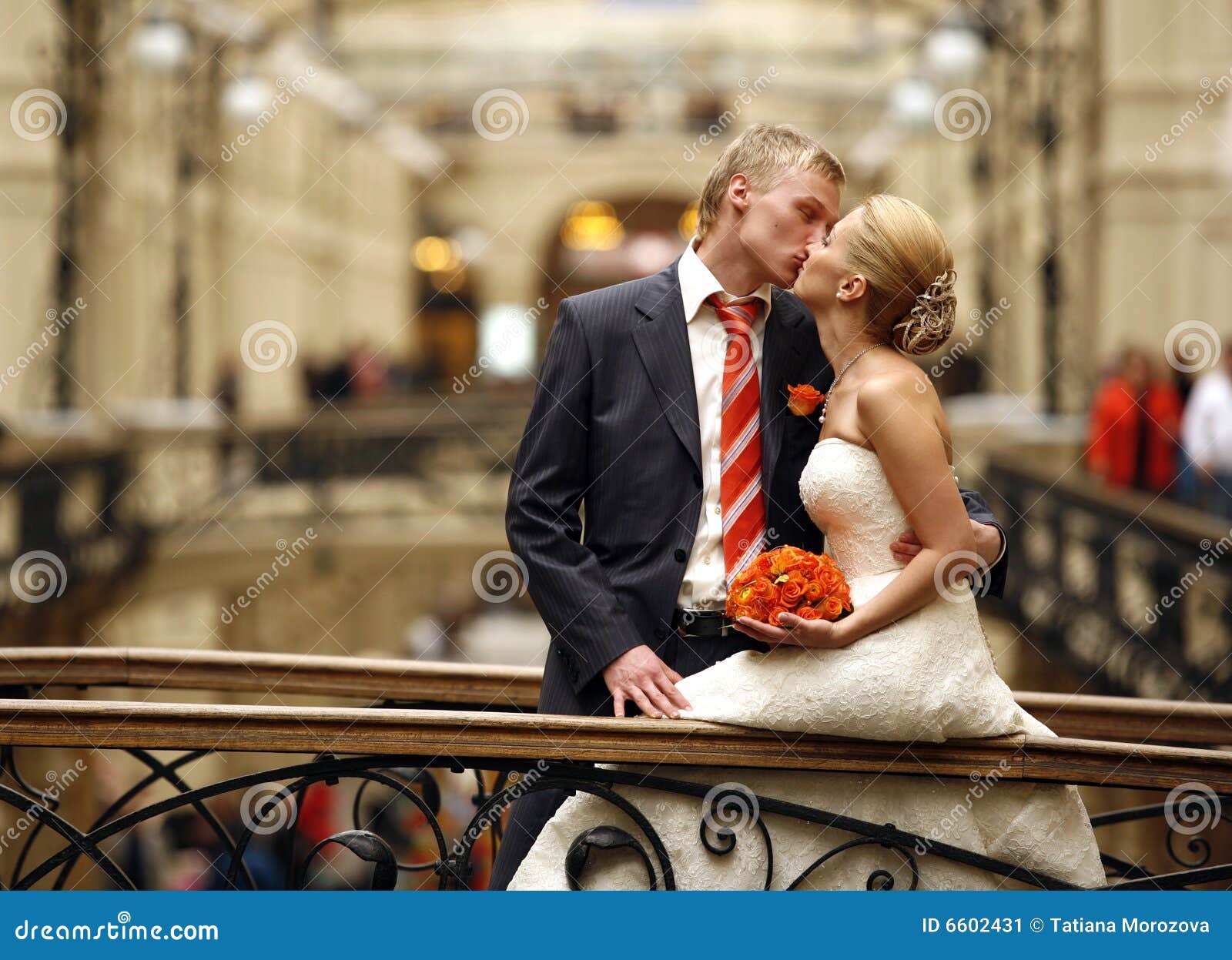 Newly-married couple stock image. Image of wedding, kiss - 6602431