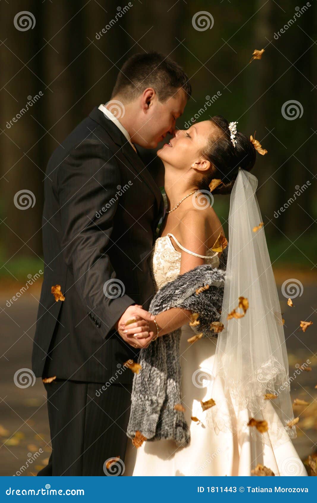 Newly married pair stock image. Image of feeling, wedding - 1811443