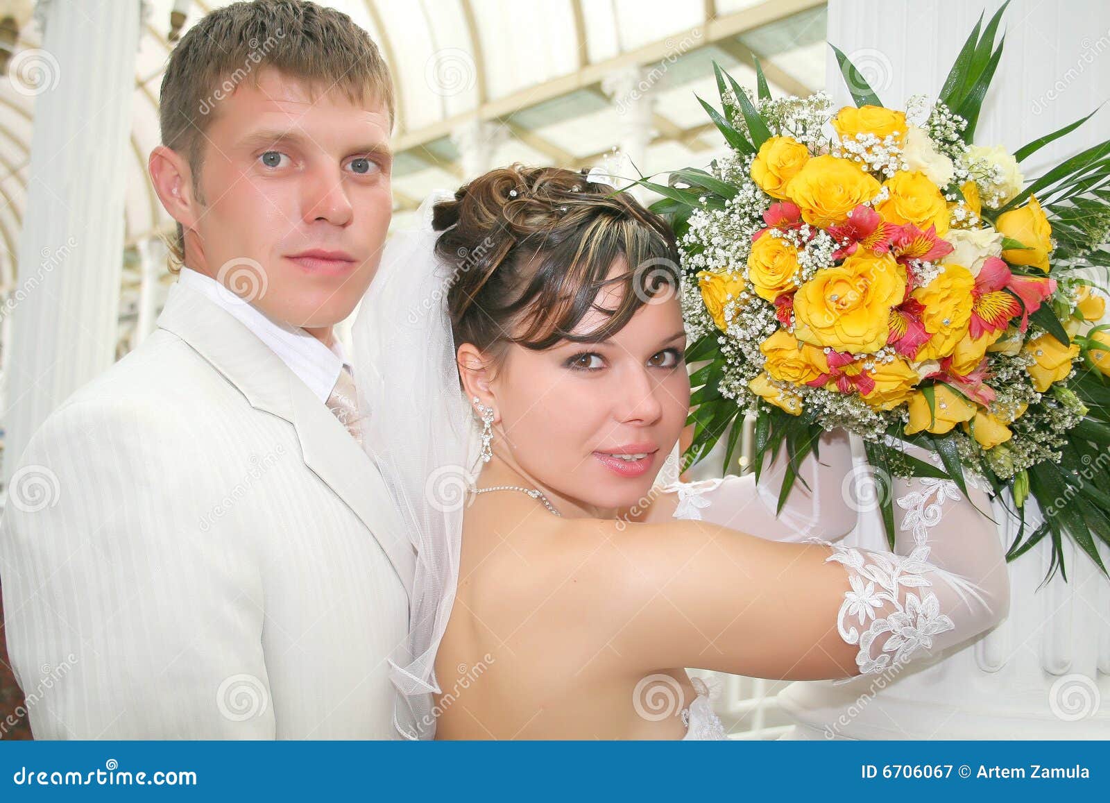 Newly Married Together in a Photo Pose Stock Image - Image of people ...