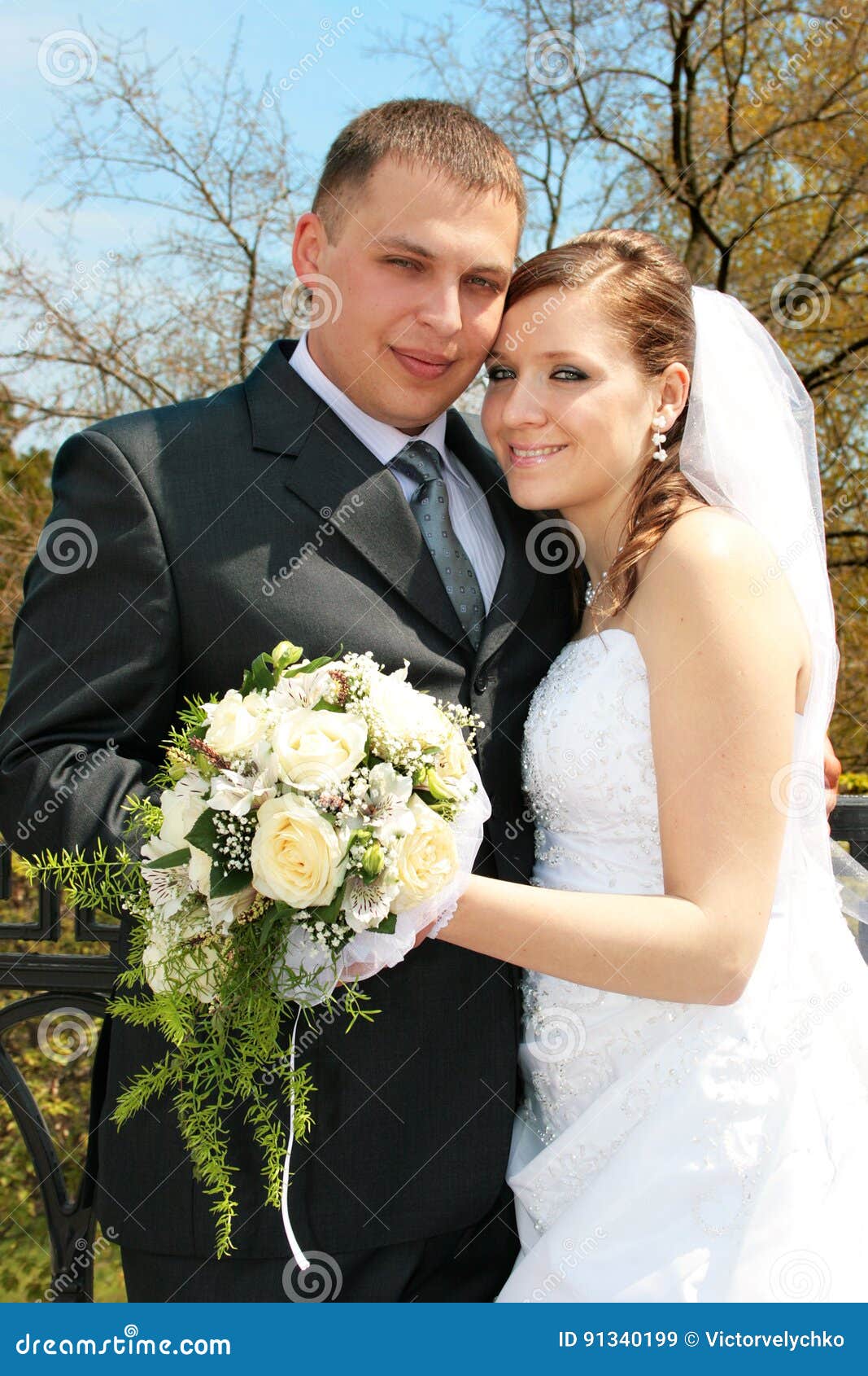 Newly married together stock image. Image of passion - 91340199