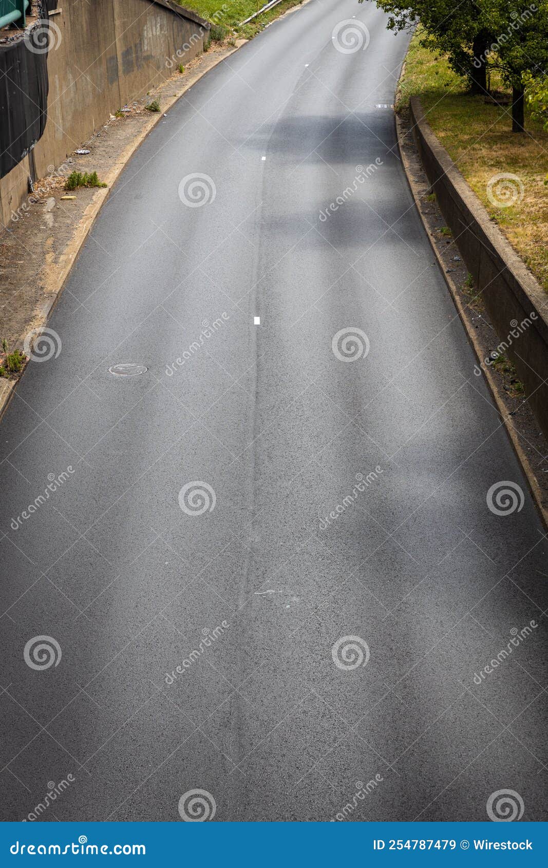 Newly Paved Roadway in Boston Stock Image - Image of empty, grunge: 254787479