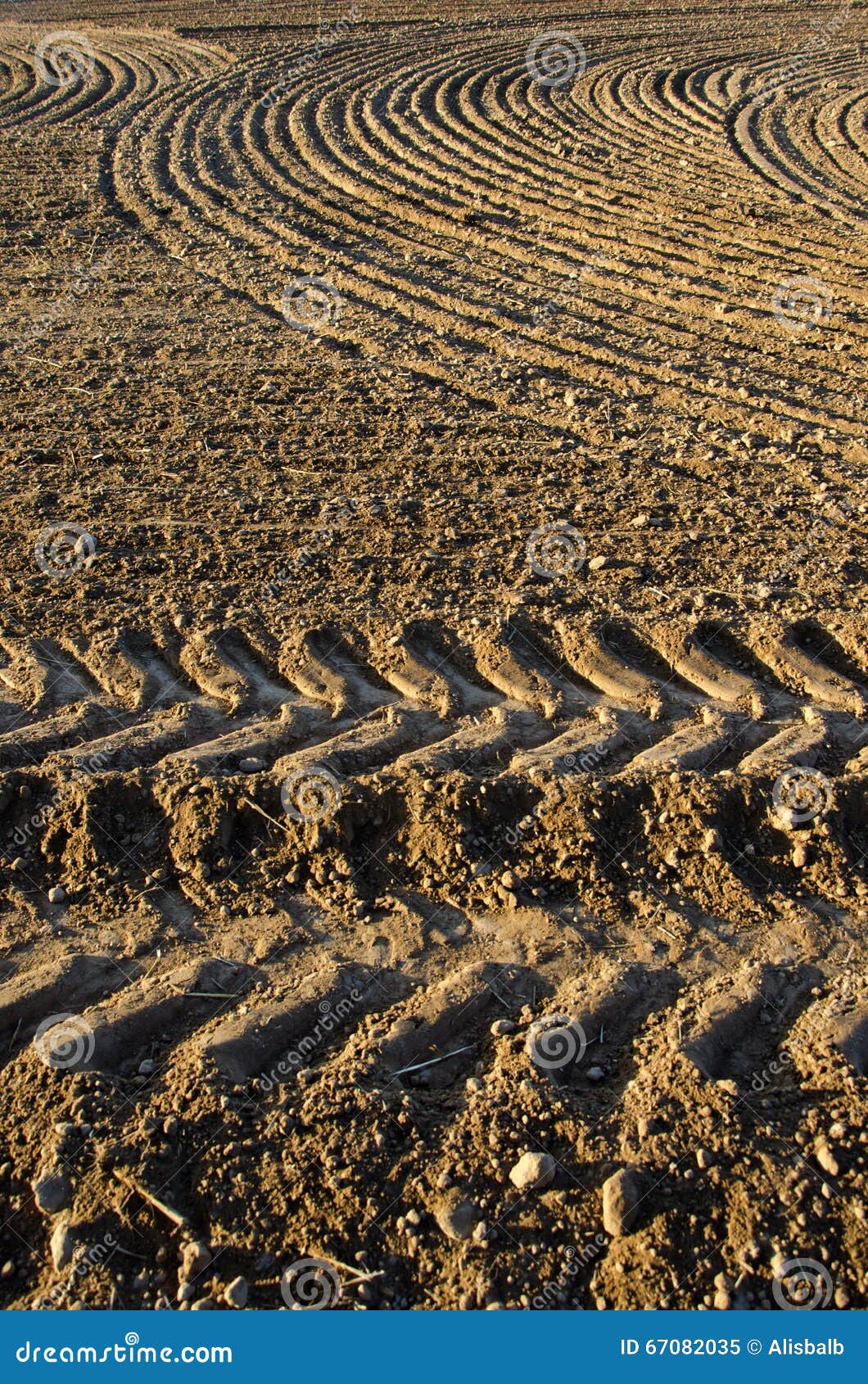 Newly Plowed Clay Soil Field Stock Image - Image of pattern ...