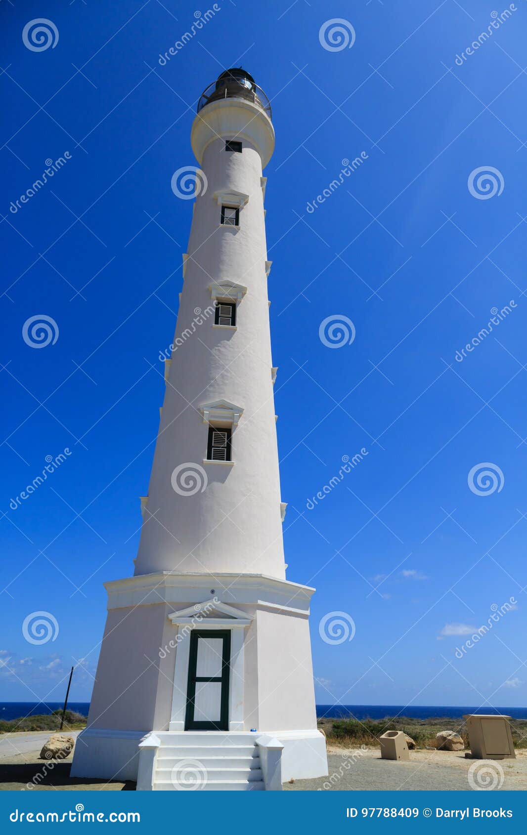 Newly Remodeled Aruba Lighthouse Stock Image - Image of aruba ...