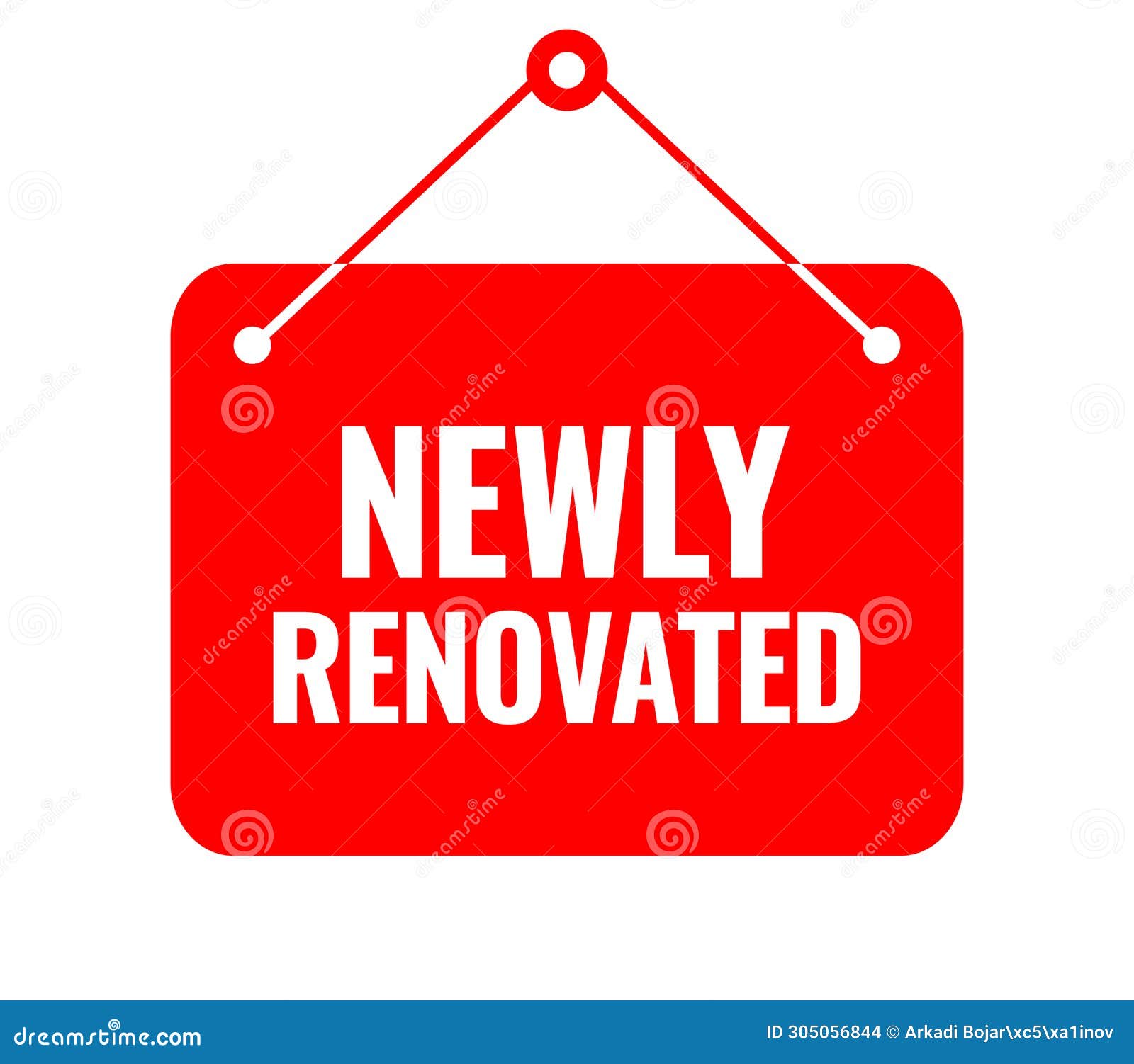 Newly Renovated Vector Sign | CartoonDealer.com #305056844