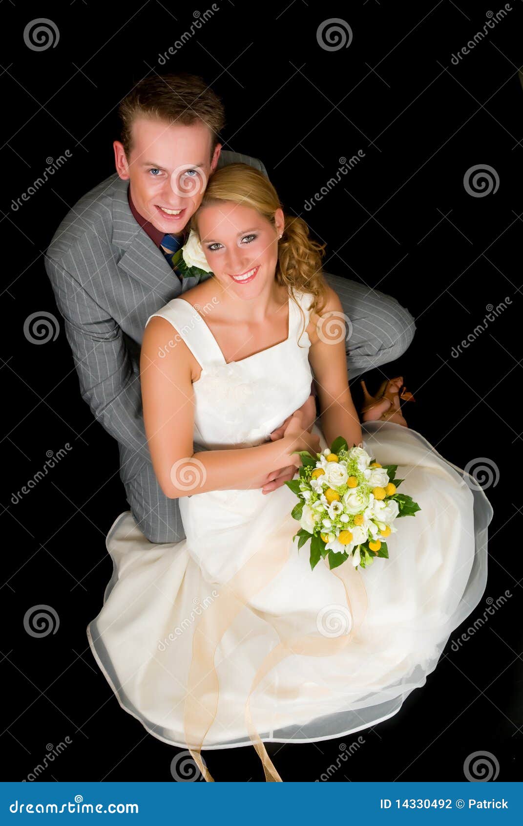 Newly wed couple stock photo. Image of petals, attractive - 14330492