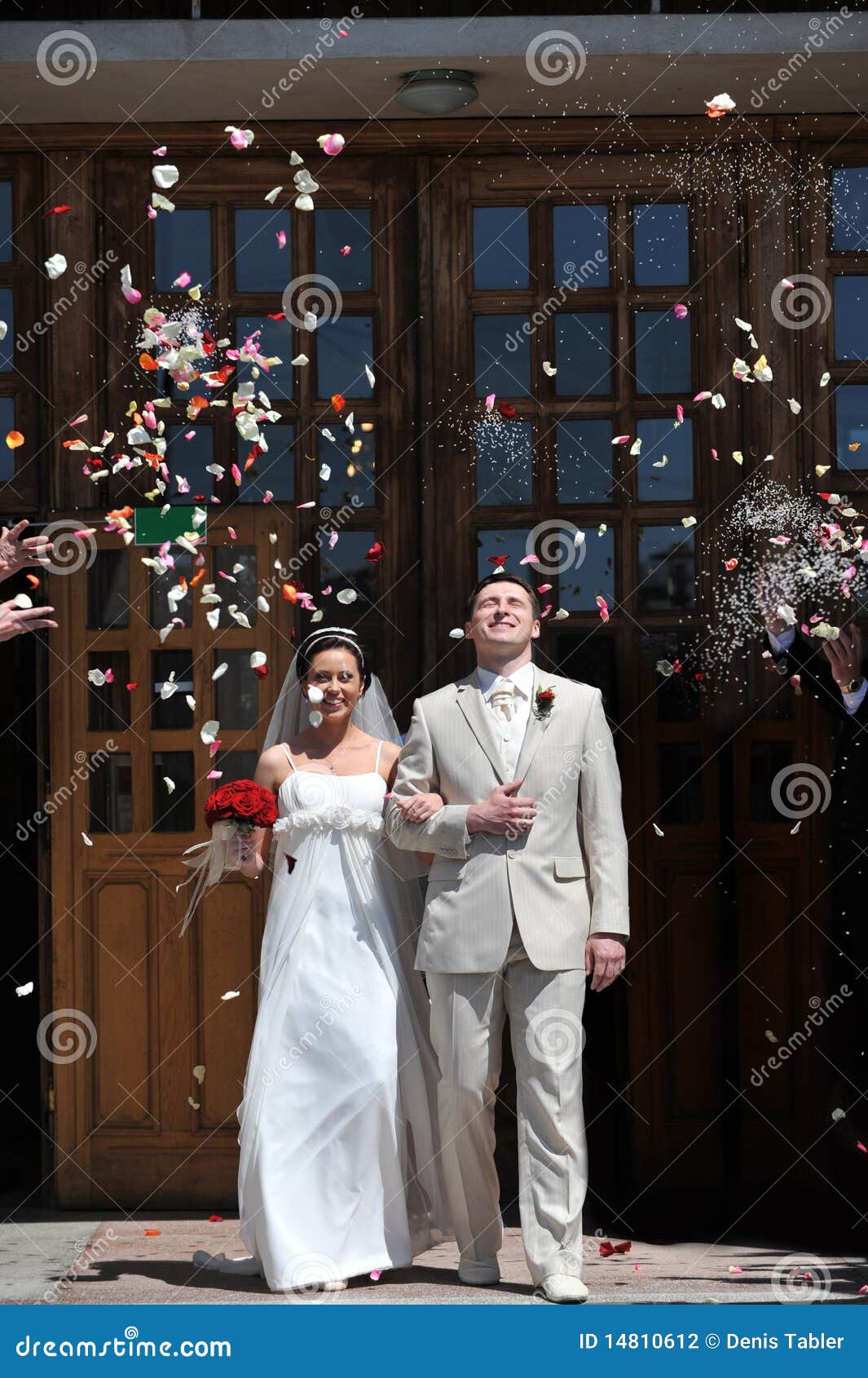 Newly wed couple stock photo. Image of husband, door - 14810612