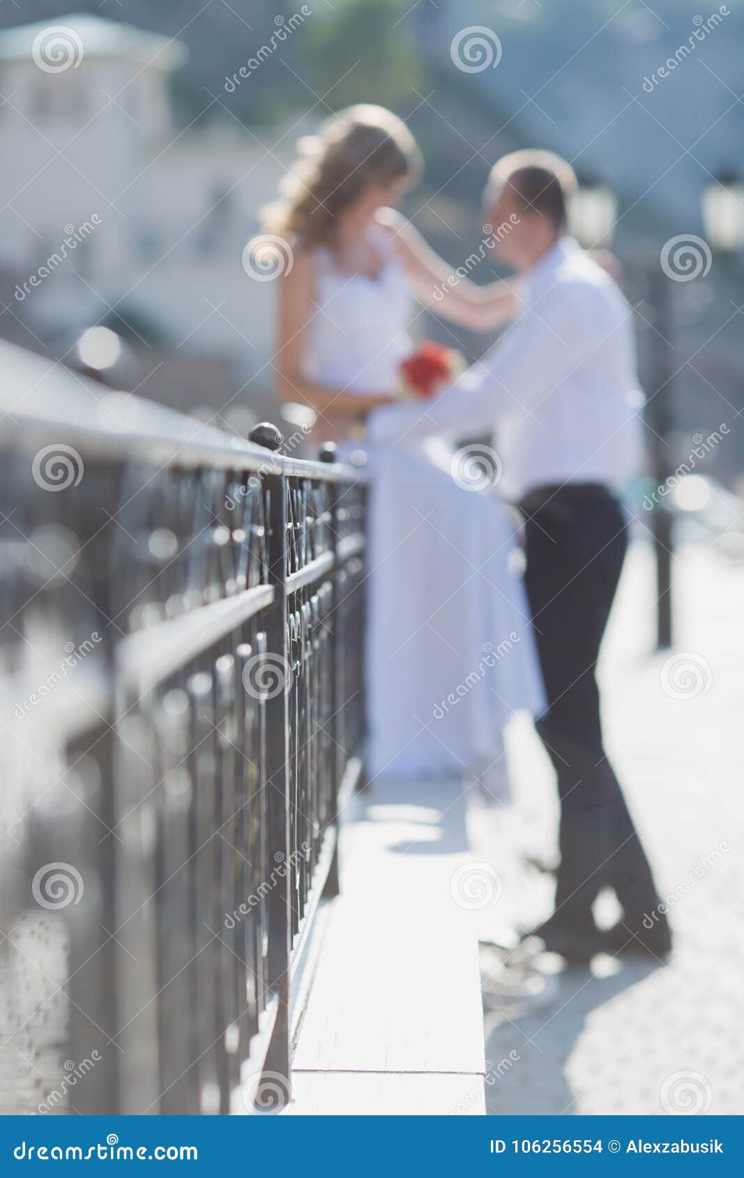 Newly Wedded Couple on Seafront on a Summer Day Stock Photo - Image of ...