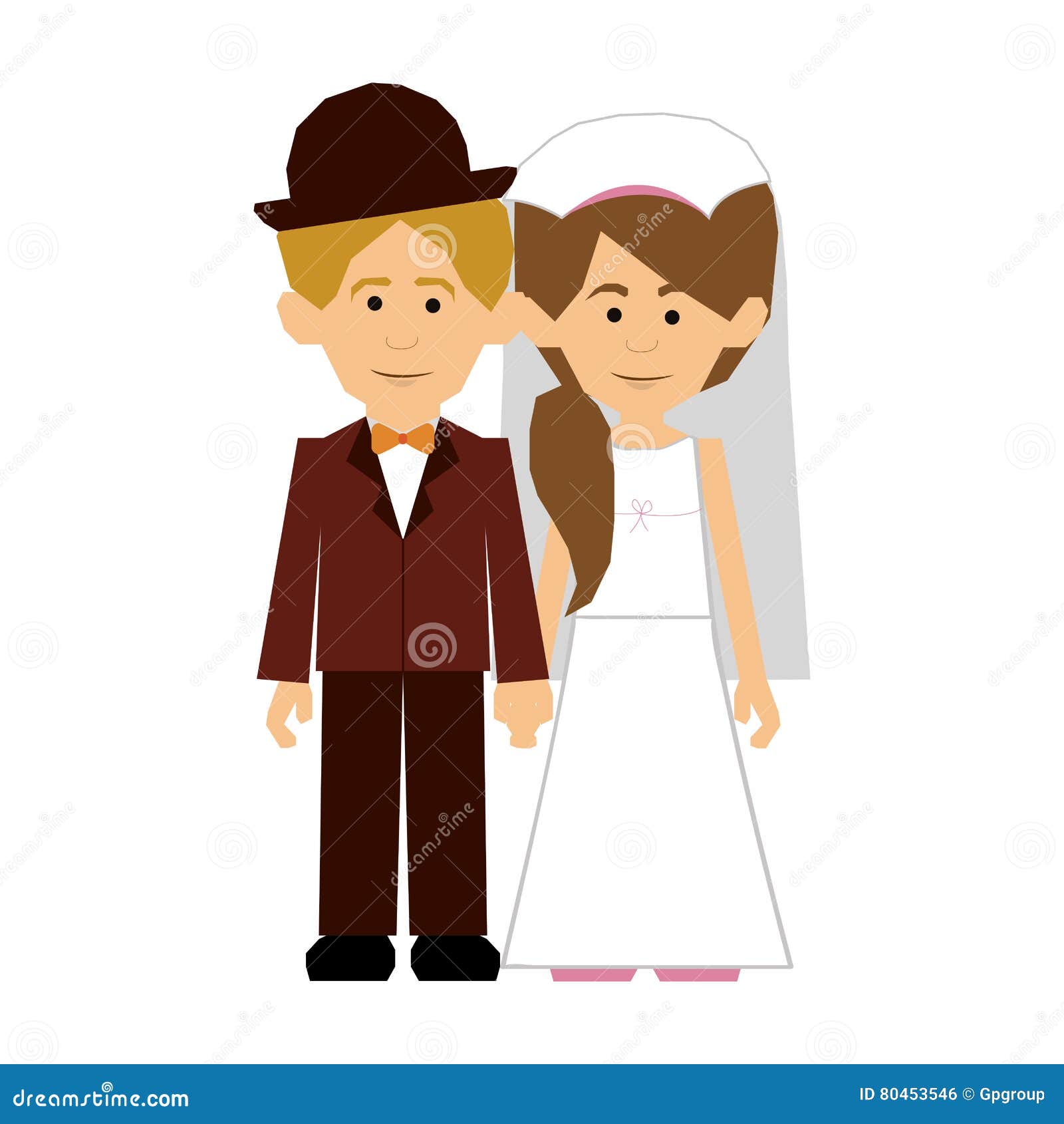 Newlywed couple icon image stock vector. Illustration of marriage ...