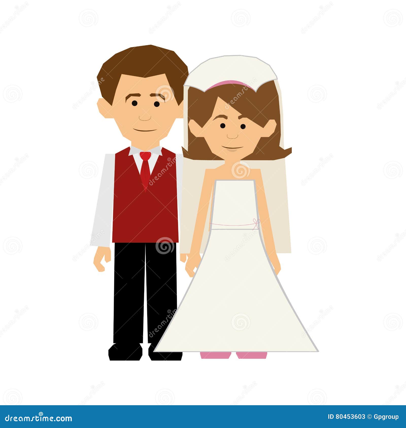 Newlywed couple icon image stock vector. Illustration of sign - 80453603