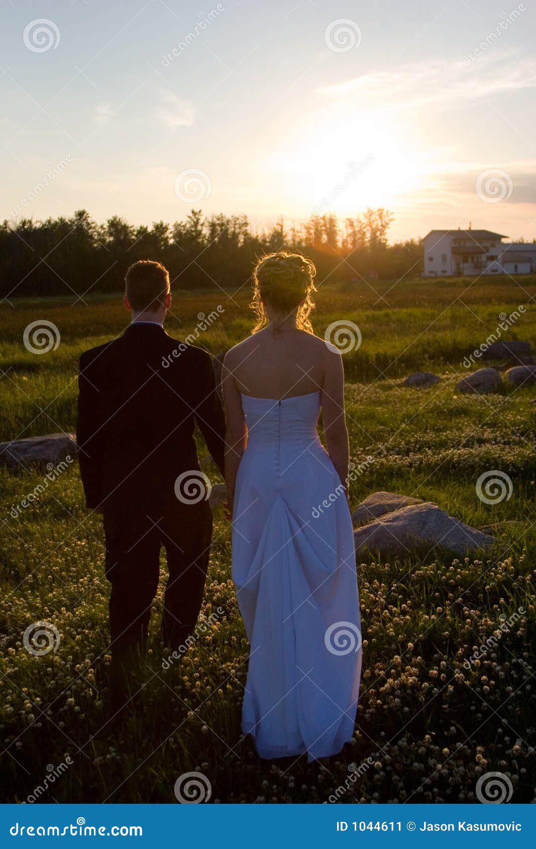 Newlywed Stroll stock image. Image of affection, pretty - 1044611