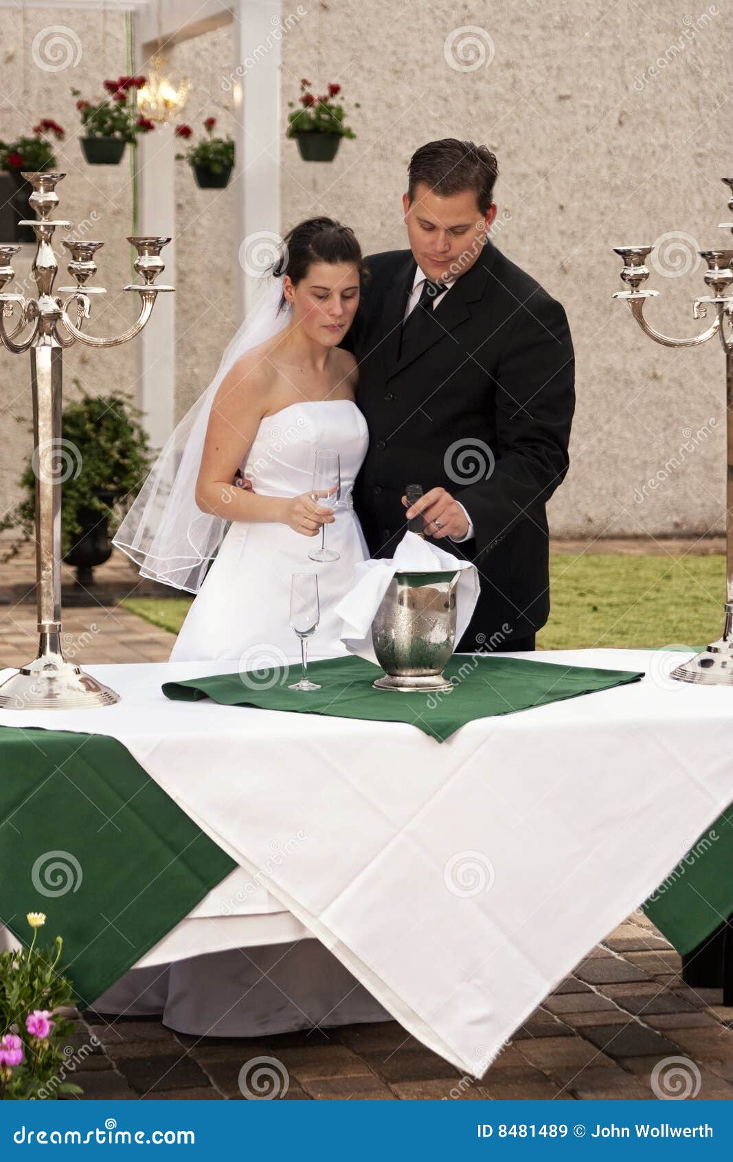 Newlyweds Getting Ready To Toast Stock Image - Image of newlywed ...