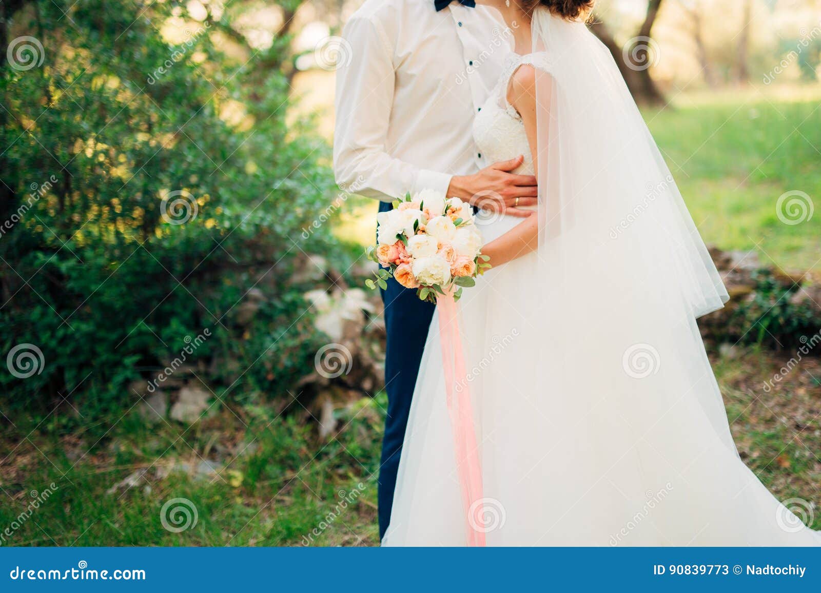 Newlyweds Hug Each Other in Montenegro Stock Image - Image of cheerful ...