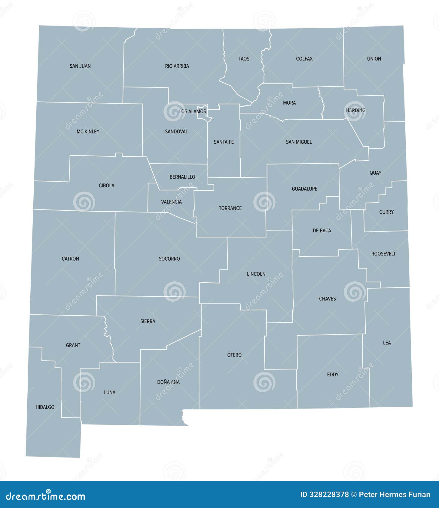 New Mexico Counties Map Royalty-Free Stock Image | CartoonDealer.com ...